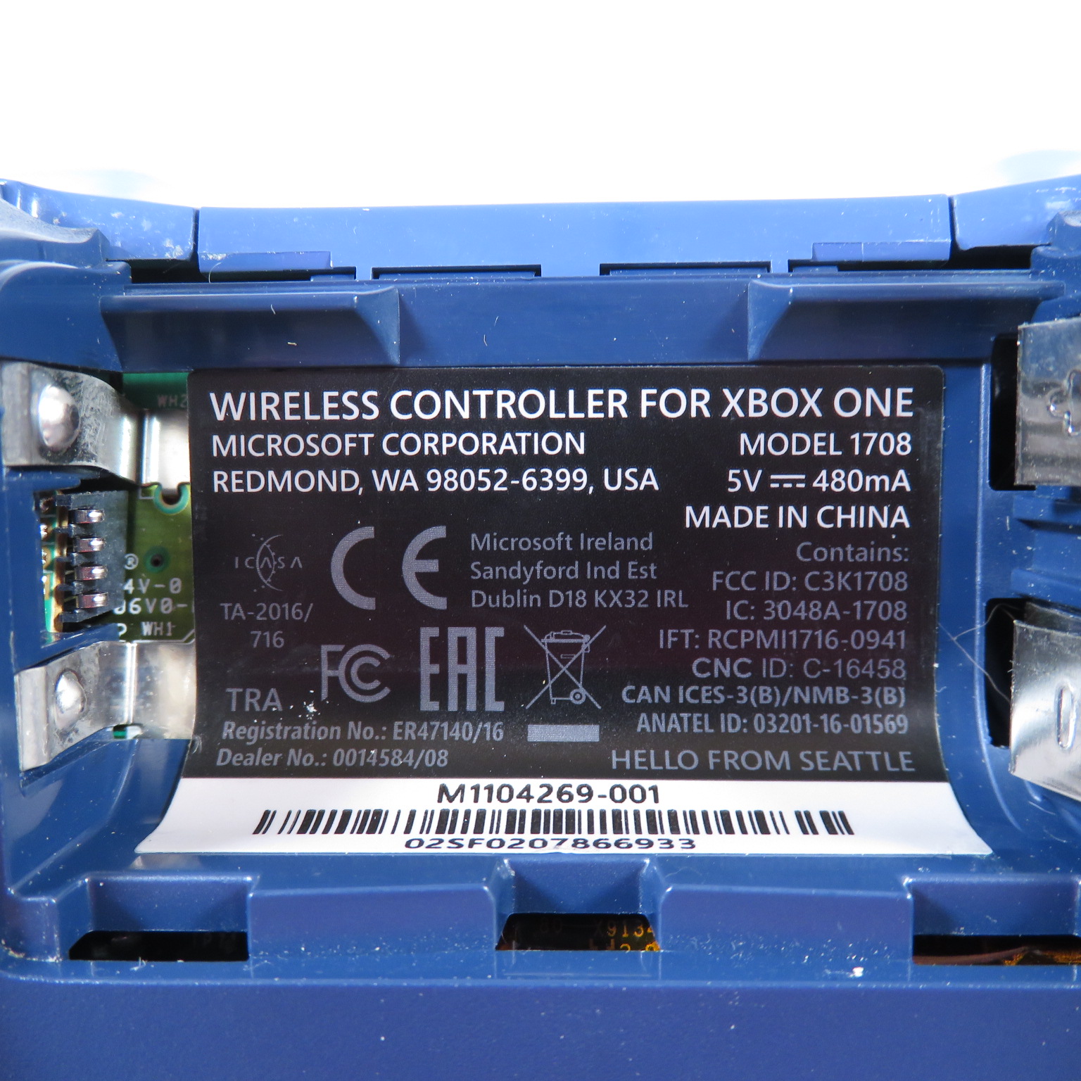 Microsoft Xbox One 1708 Wireless Bluetooth Compact Video Game Controller