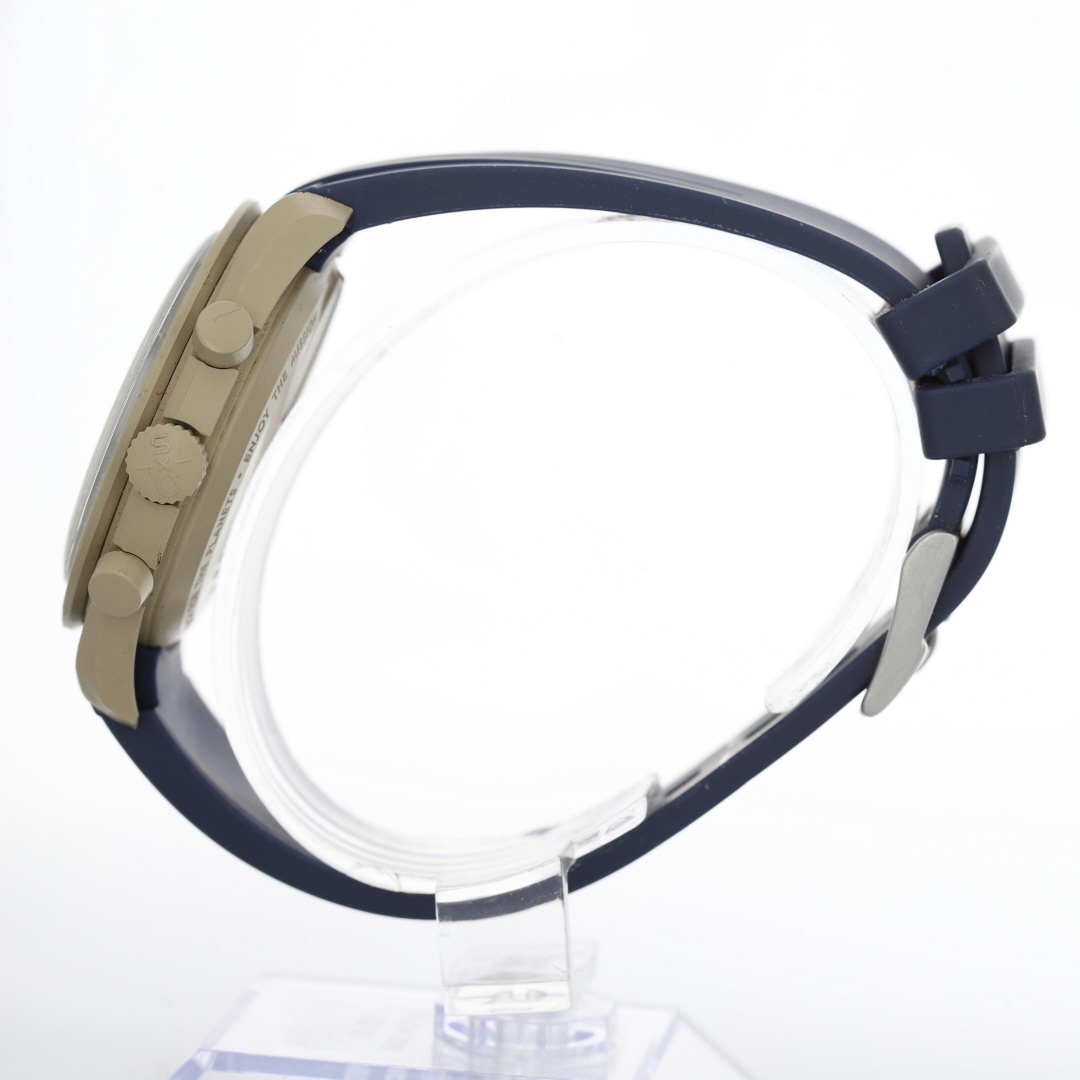 Swatch Bioceramic Moonswatch Mission to Jupiter Beige Dial Men's Wristwatch