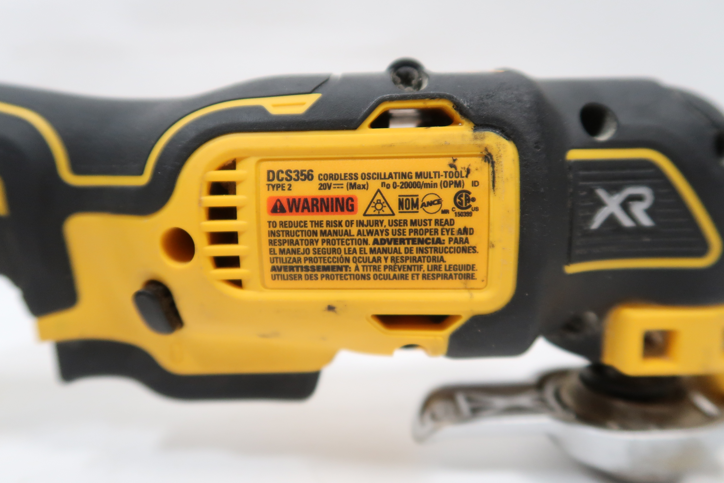DeWalt DCS356 20V MAX XR Cordless Brushless 3-Speed Oscillating Multi Tool
