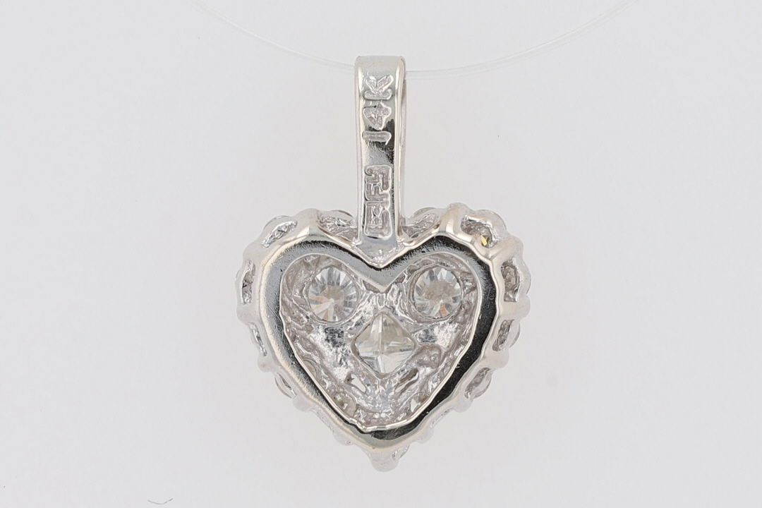 EFFY® .50ctw Princess & Round Diamond Heart Pendant without Chain 14k ...