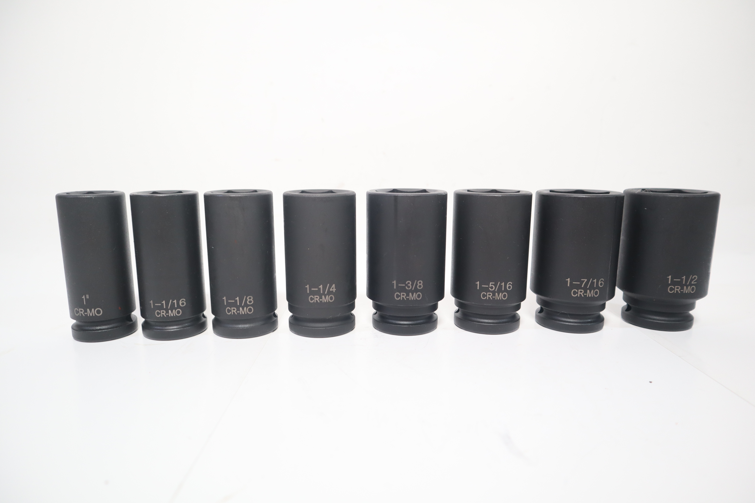 Klutch 41553 8-Piece 3/4" Drive SAE Deep Impact Socket Set 1"-1/1/2"