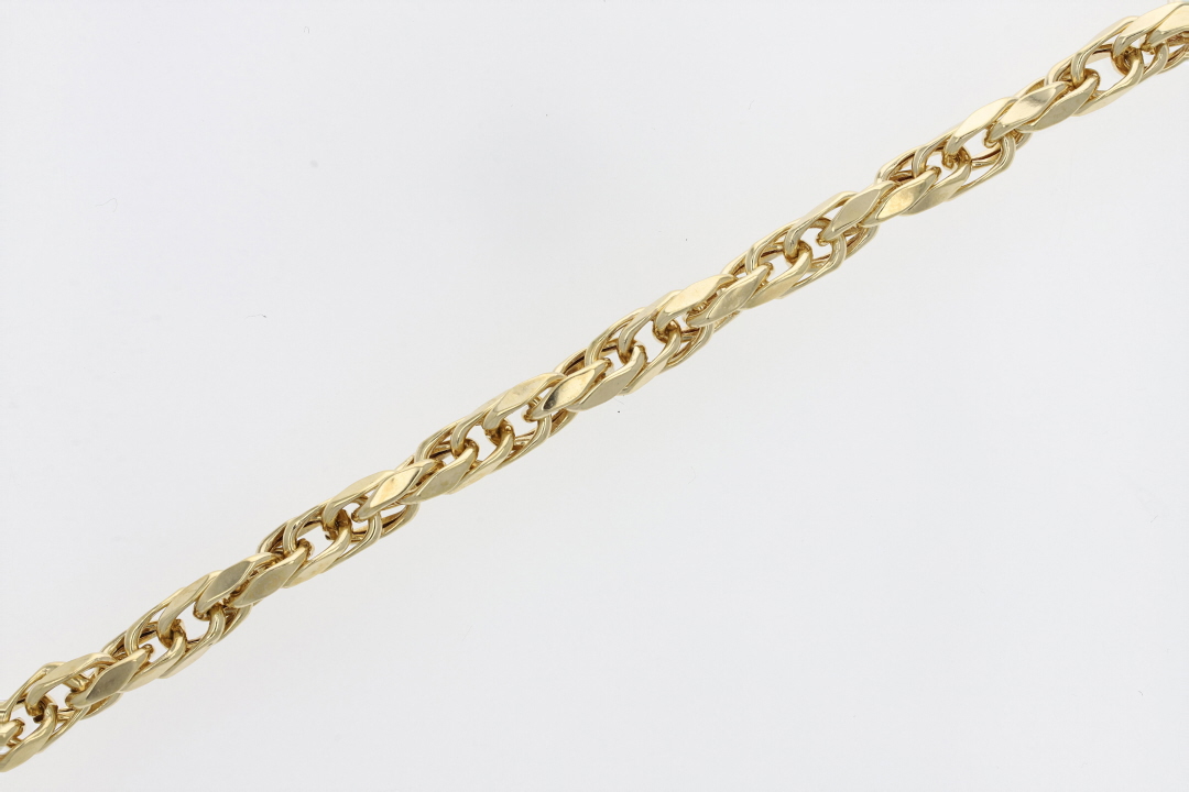 4.5mm Rope Link Chain 7" Bracelet 18k Yellow Gold Italy 7.15 Grams