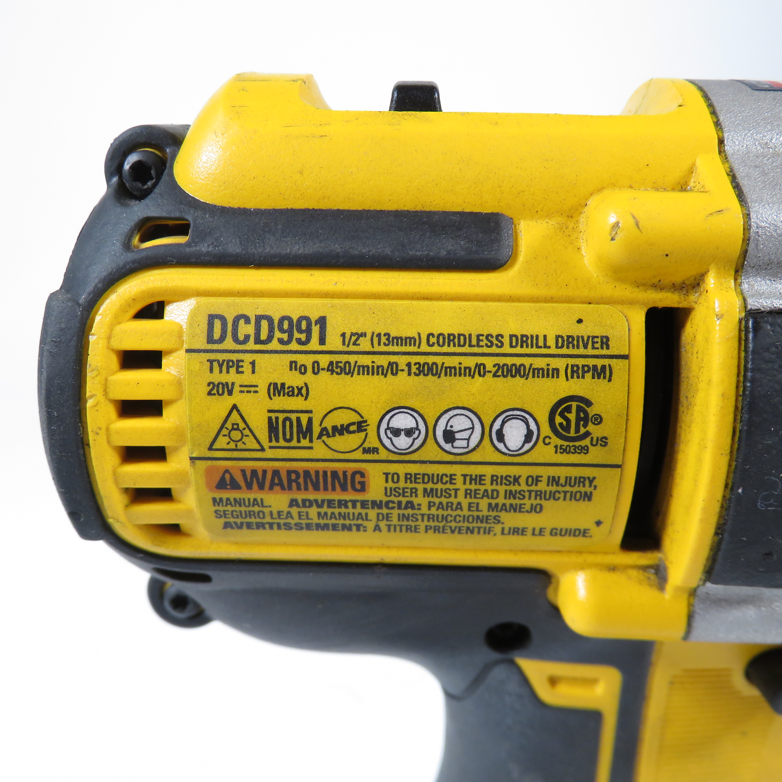 DEWALT DCD991 20V MAX XR Cordless Brushless 3-Speed 1/2 in. Drill/Driver