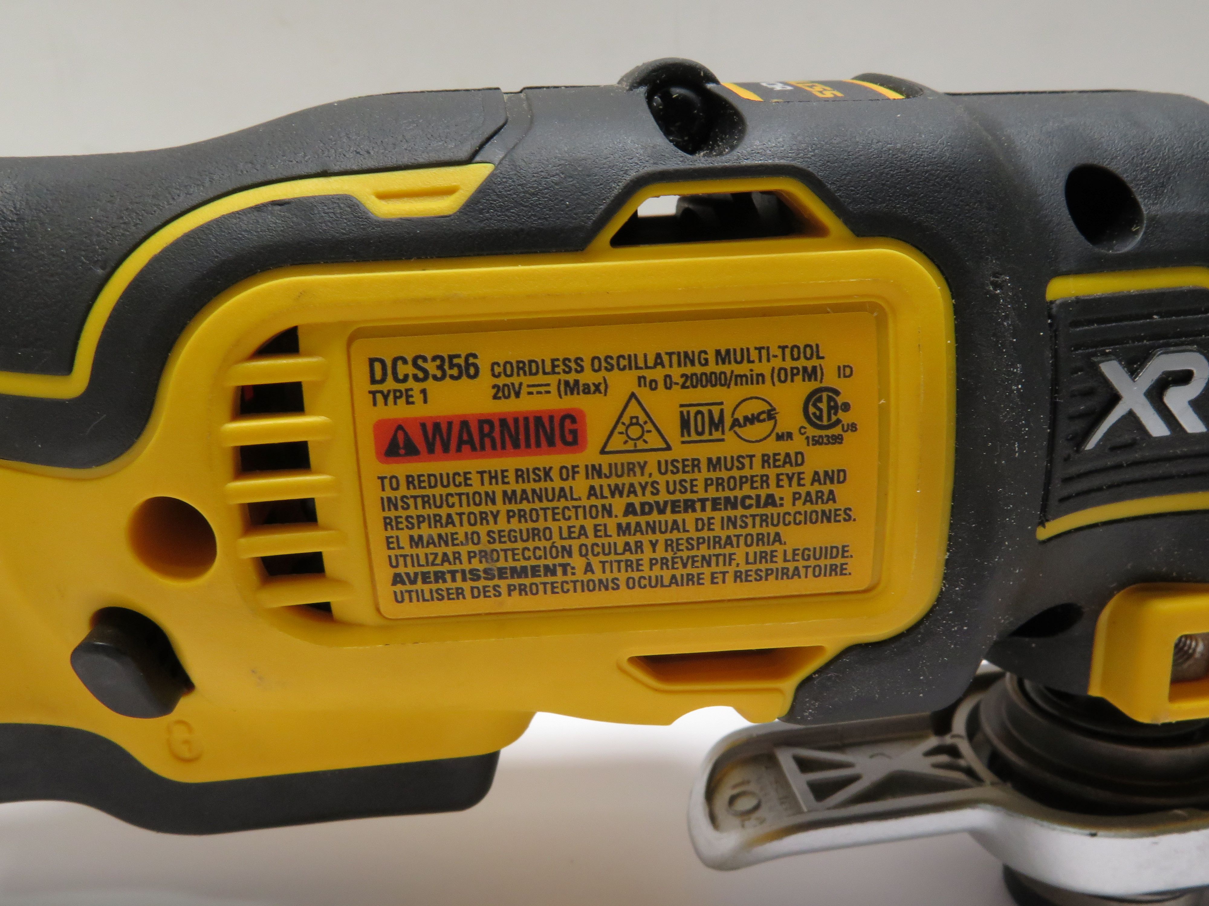 DeWalt DCS356 20V MAX XR Cordless Brushless 3-Speed Oscillating Multi ...