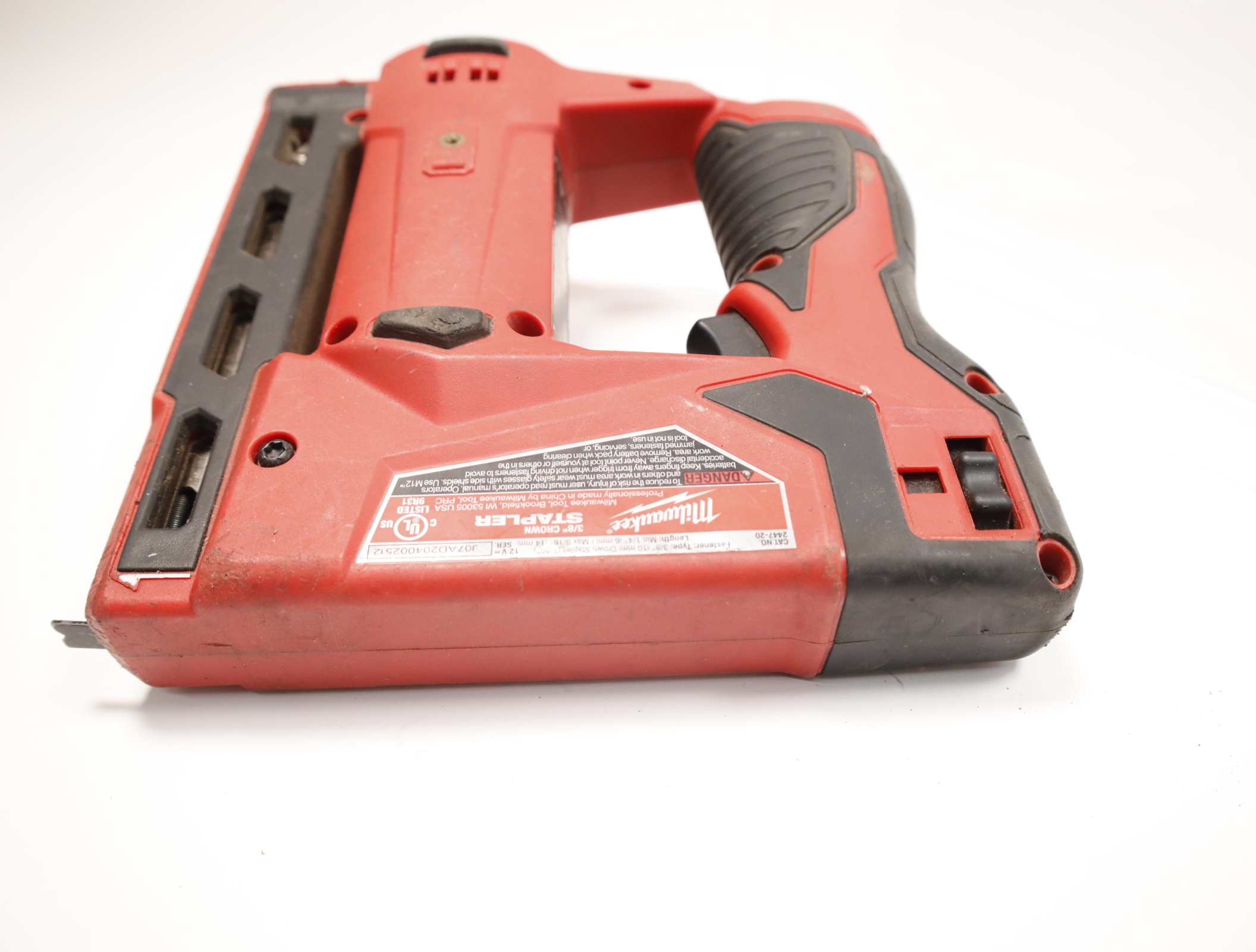 Milwaukee 2447-20 12V Cordless 3/8" Crown Stapler Tool Only