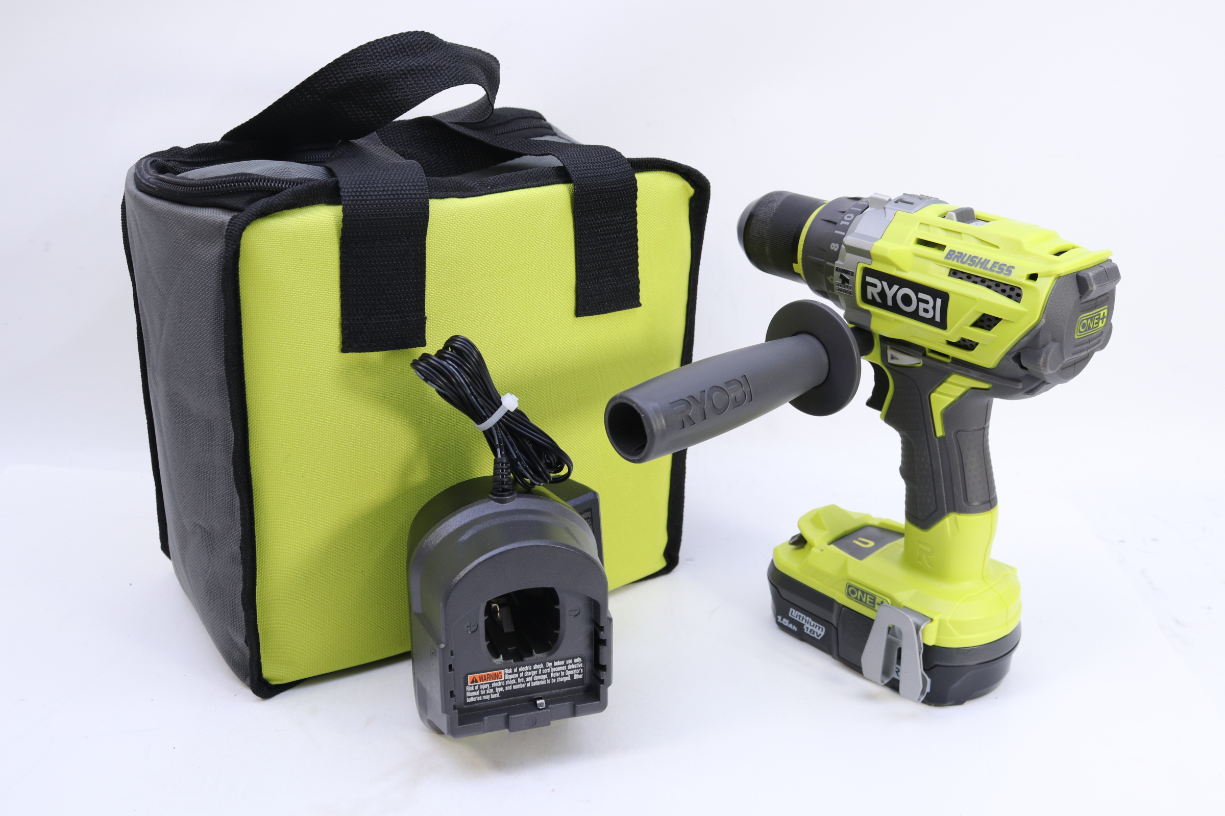 Ryobi P251 ONE+ 18V Lithium-Ion Cordless Brushless 1/2" Hammer Drill/Driver