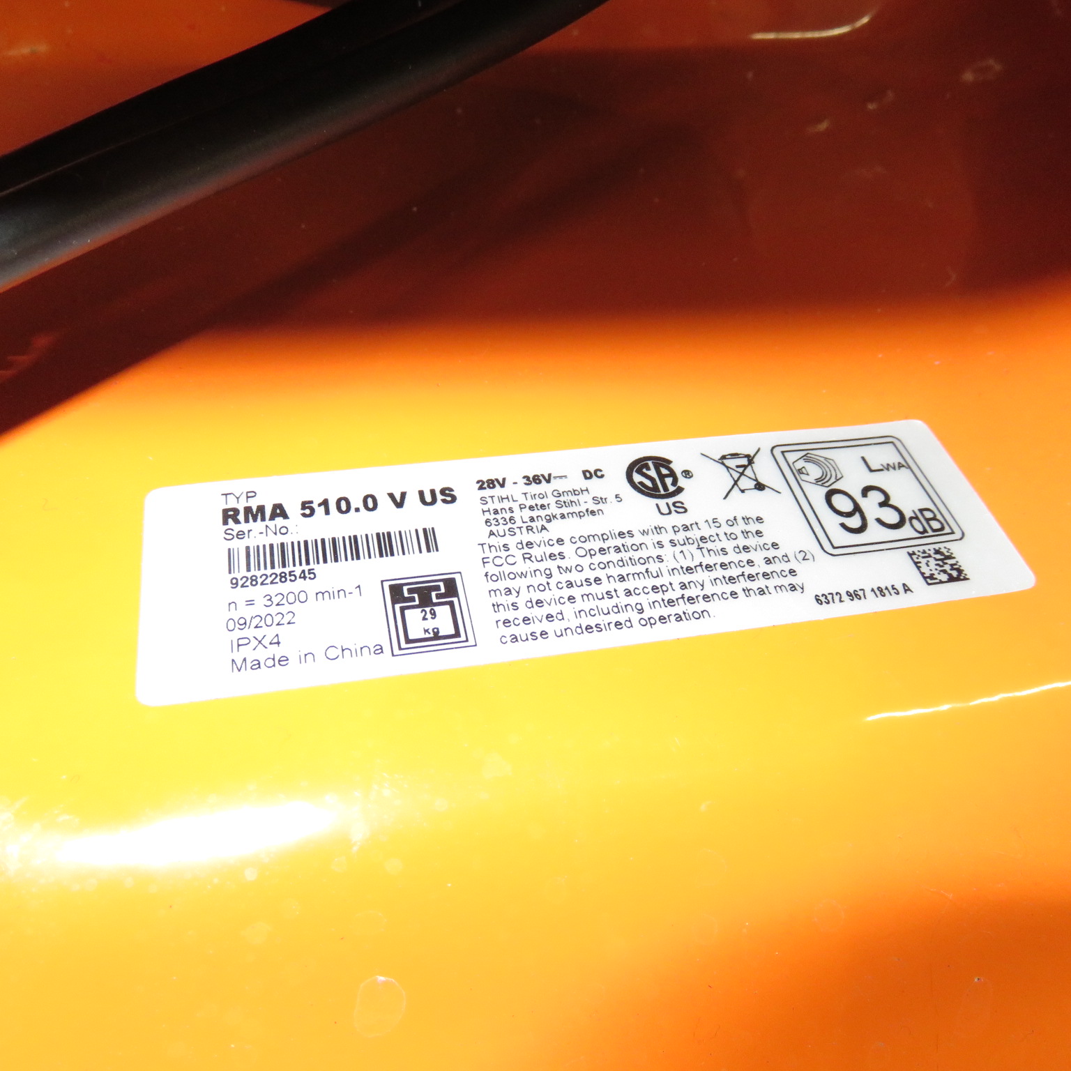 Stihl RMA 510 V Battery-Operated Self-Propelled 21-Inch Brushless Lawn ...