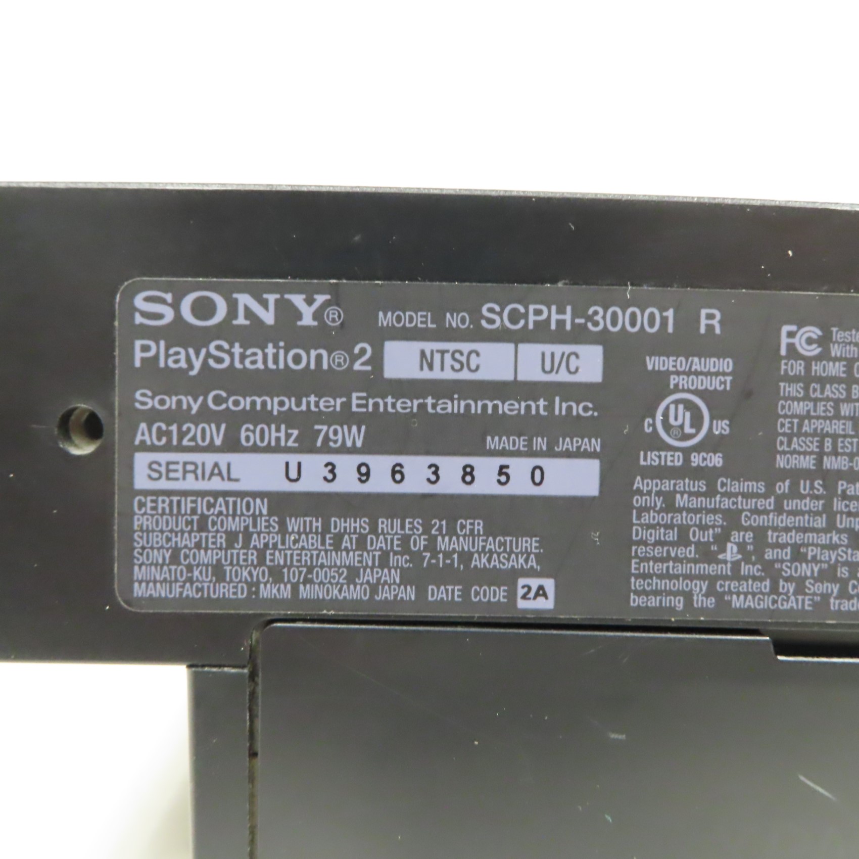 Sony SCPH-30001 R PlayStation 2 Video Game Console - Black (7028)