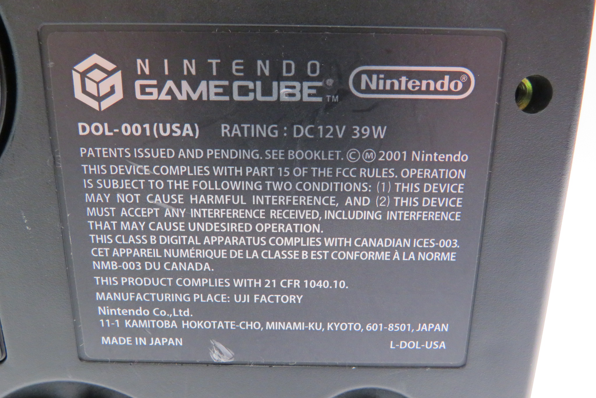 Nintendo GameCube DOL-001 480P Resolution Home Video Game Console 0192