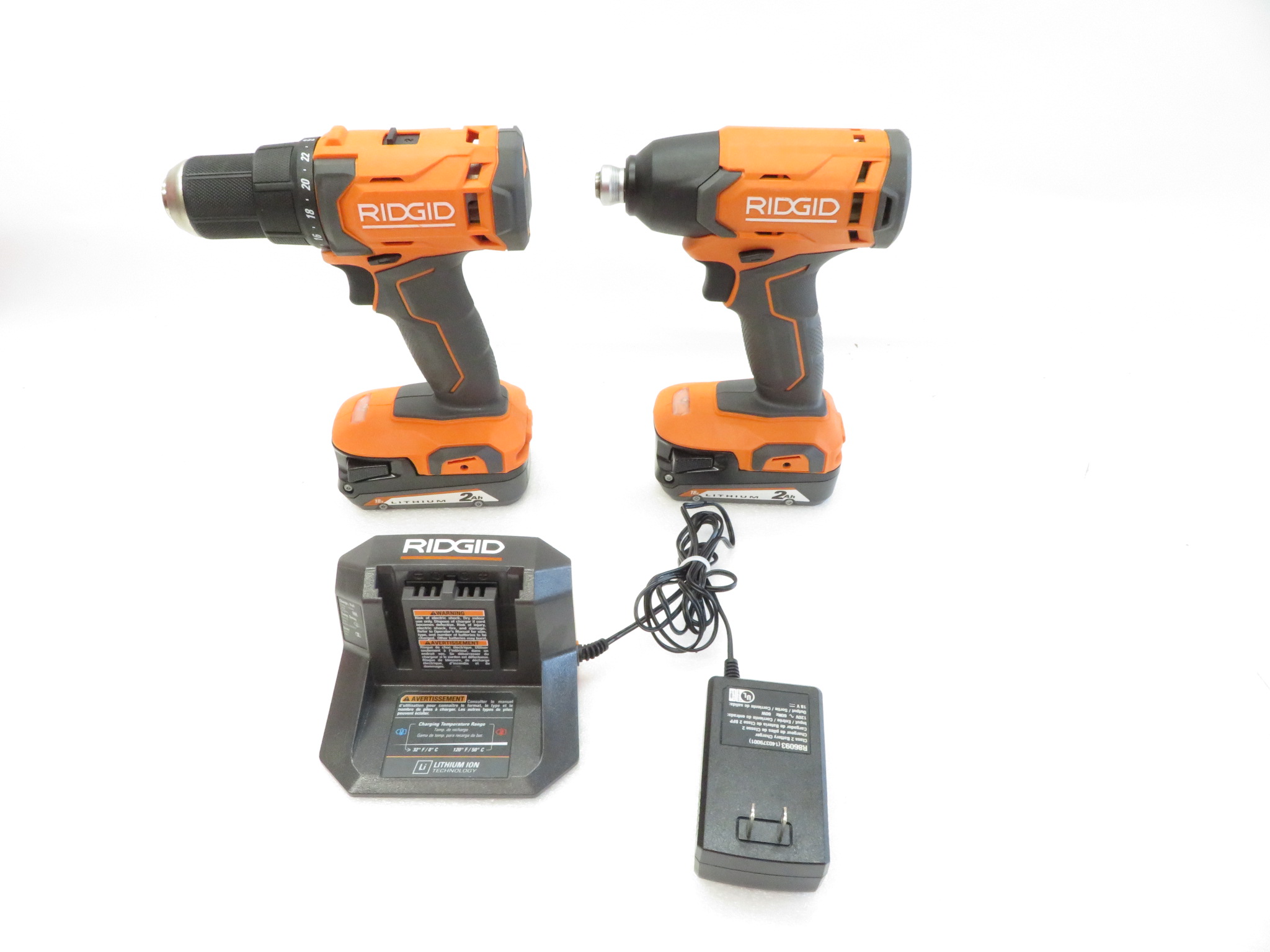 Ridgid R86001 18V 1/2 in. Drill/Driver R86002 18V 1/4 in. Impact Driver