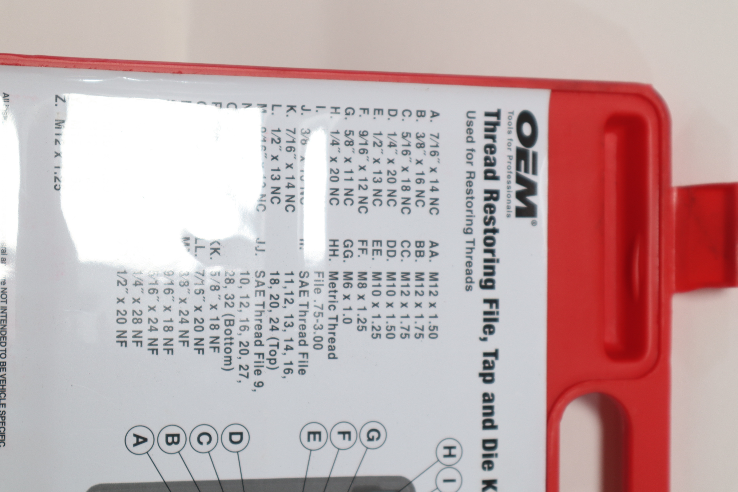OEM 27142 42-Piece Thread Restorer Set & 27111 12-Pc Disc Brake Caliper ...