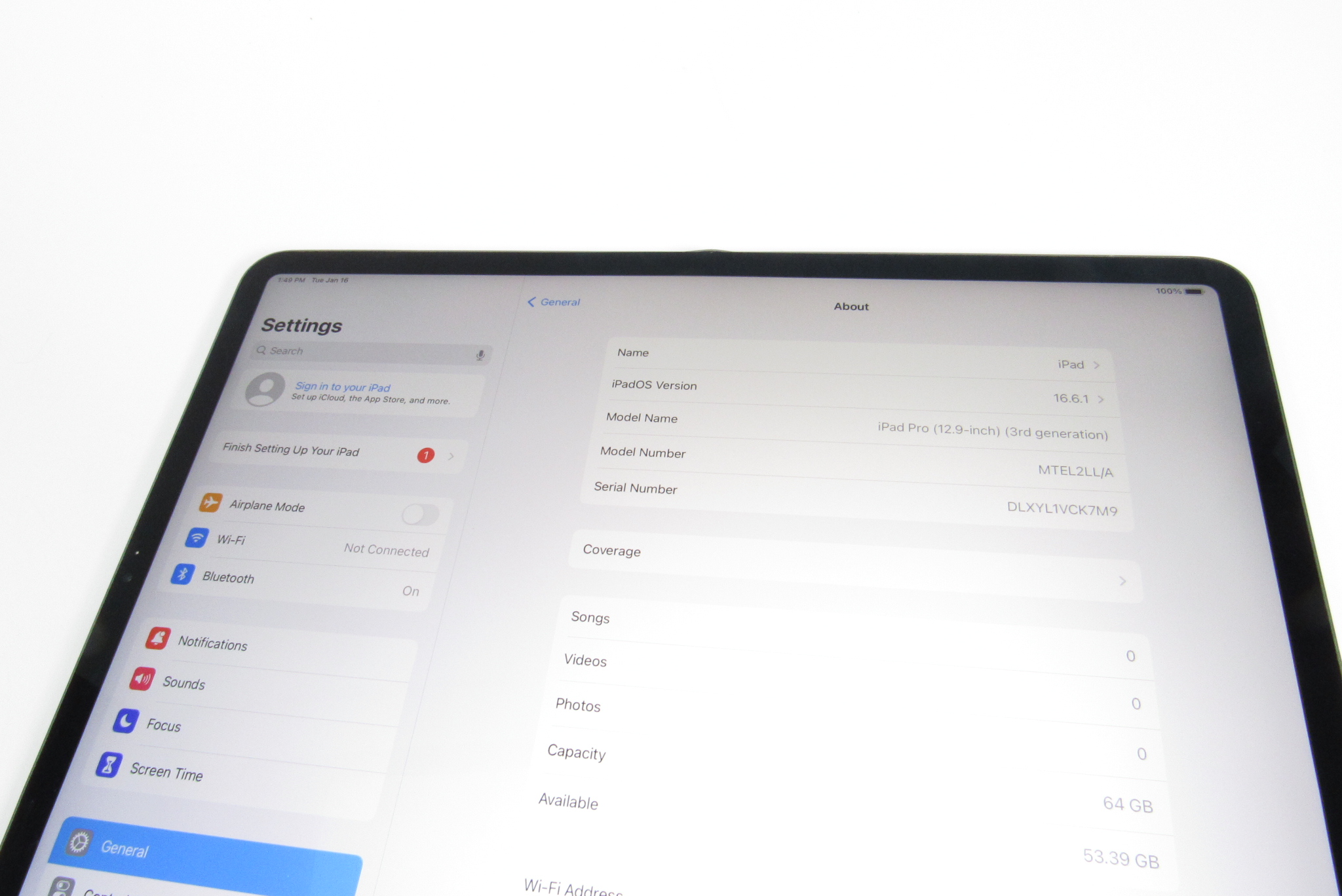 Apple iPad Pro 3rd Generation MTEL2LL/A 64GB 12.9'' Wi-Fi Tablet See ...