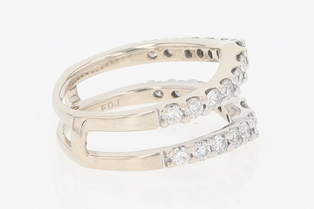 .81ctw Round Diamond Solitaire Wedding Enhancer Ring 14K White Gold ...