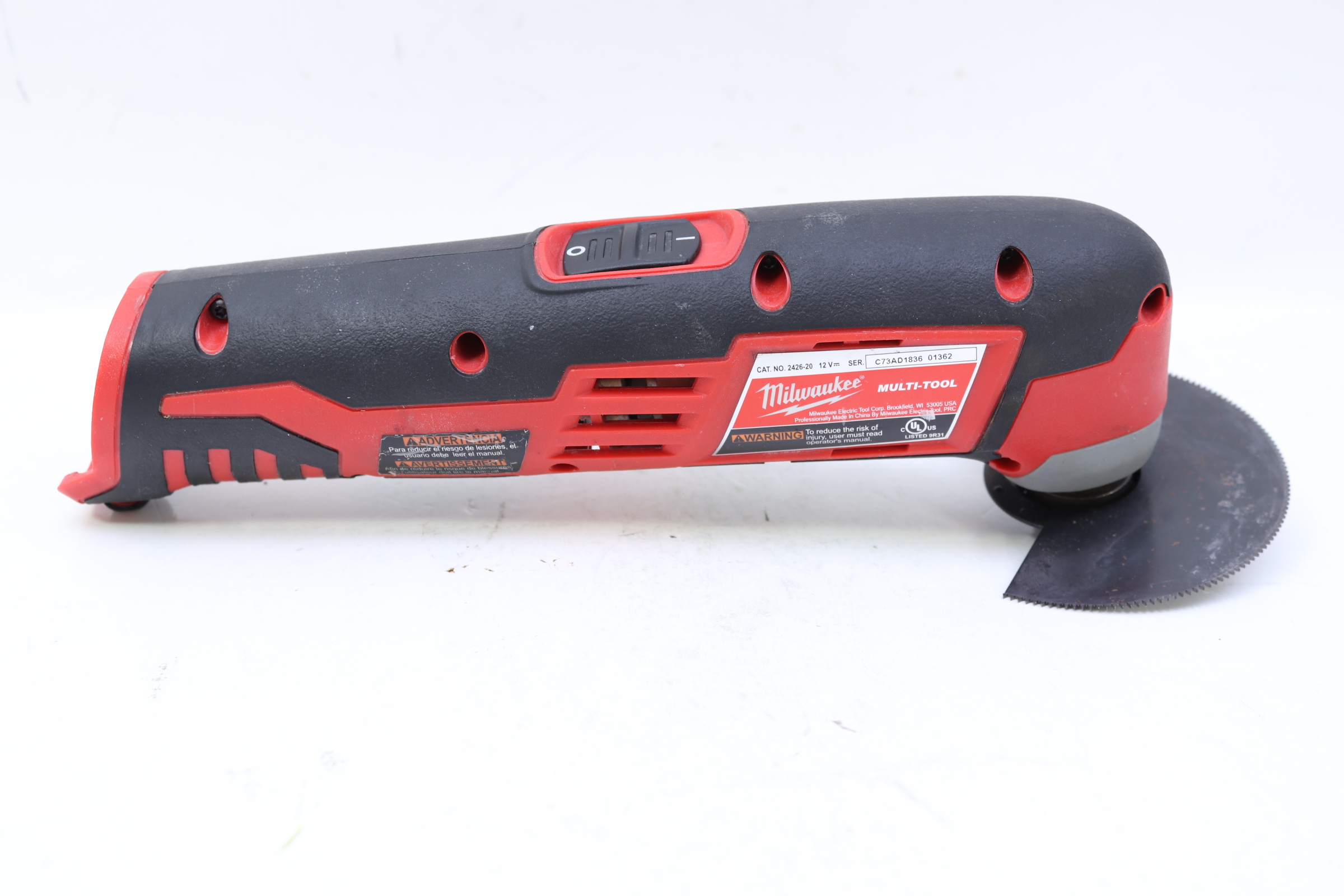 Milwaukee 2426-20 M12 12-Volt Lithium-Ion Cordless Oscillating Multi-Tool