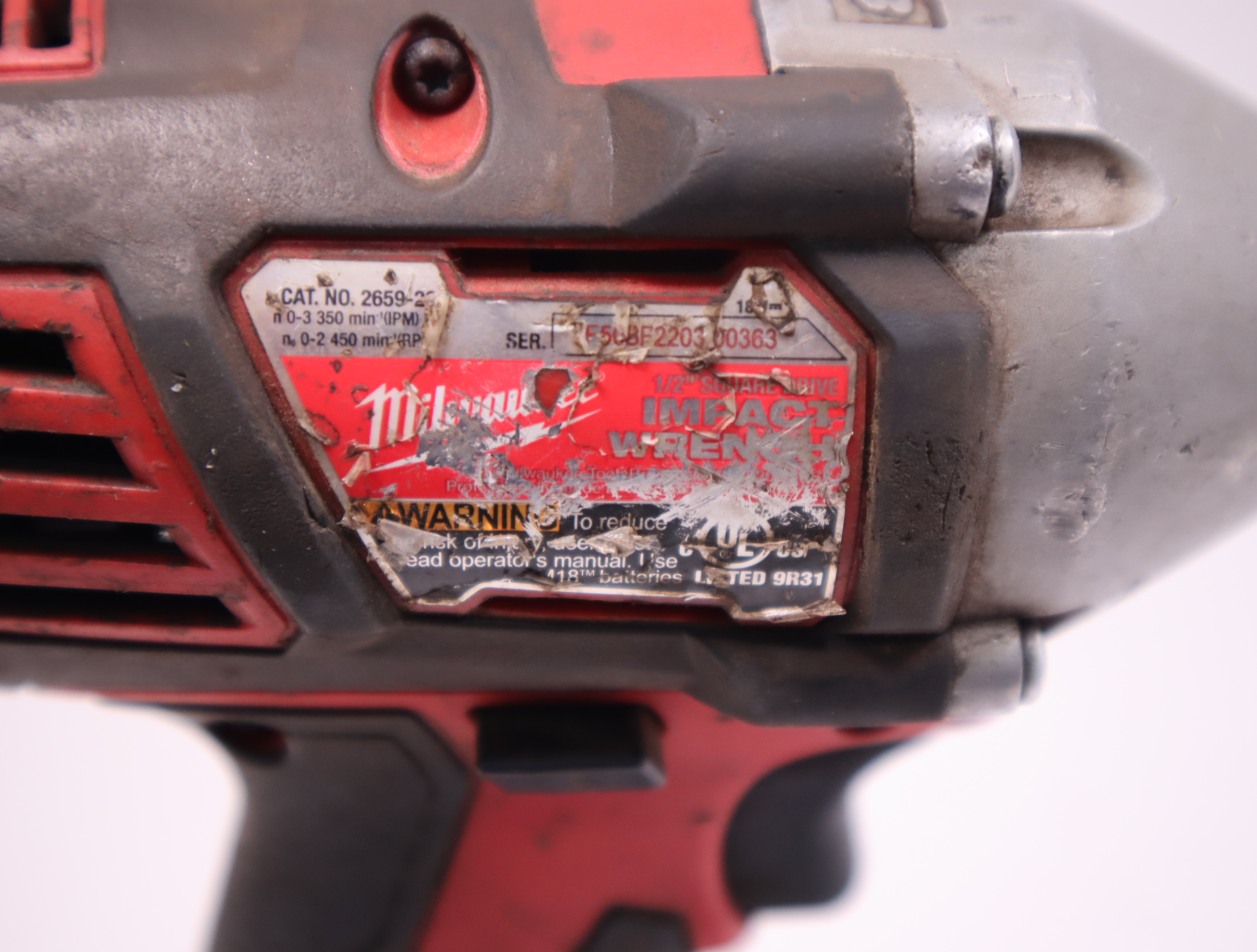 Milwaukee 2659-20 1/2" 18V Cordless Impact Wrench Kit