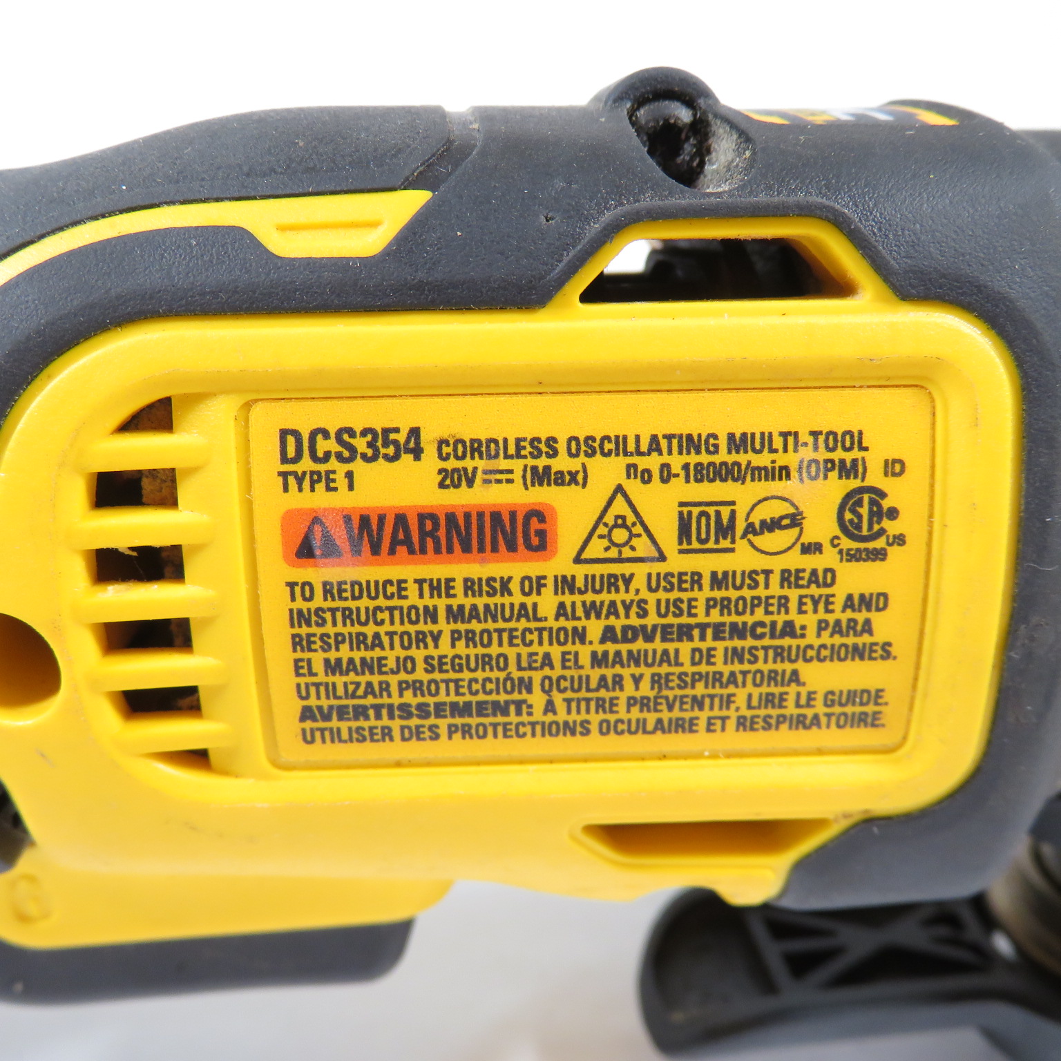 DEWALT DCS354 ATOMIC 20-Volt MAX Cordless Brushless Oscillating Multi-Tool