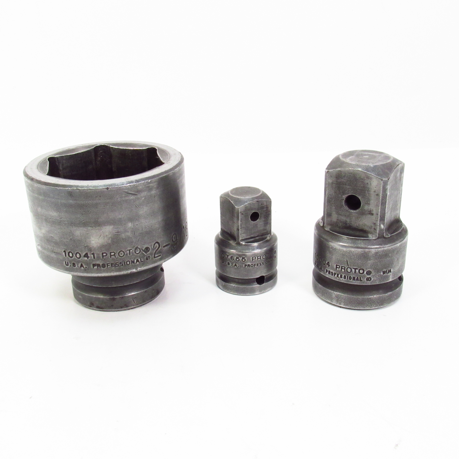 Proto 3-Piece 1'' Drive 10041 07655 10004 Impact Socket/Drive Adapters