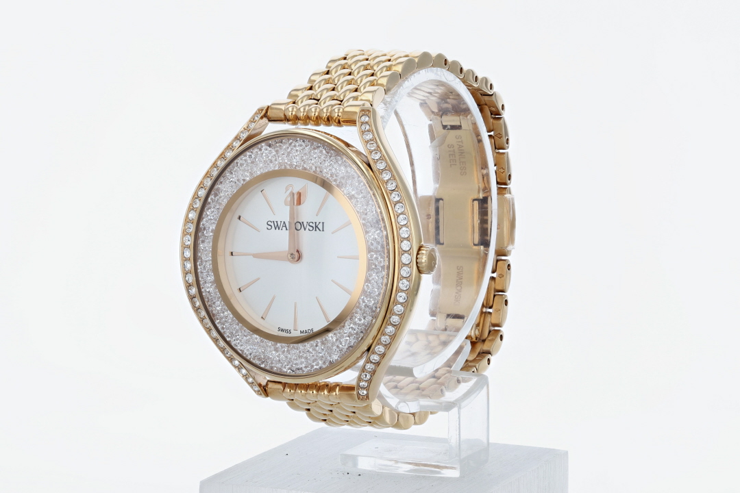 Swarovski Crystalline Aura Silver Dial Rose Gold Tone Quartz Women's ...