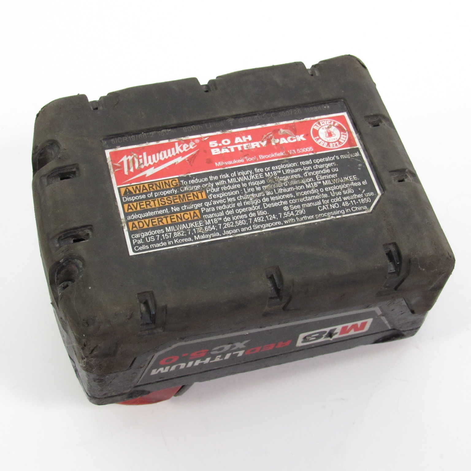 Milwaukee 48-11-1850 M18 18V Lithium-Ion XC 5.0 5Ah Battery Pack - 0152