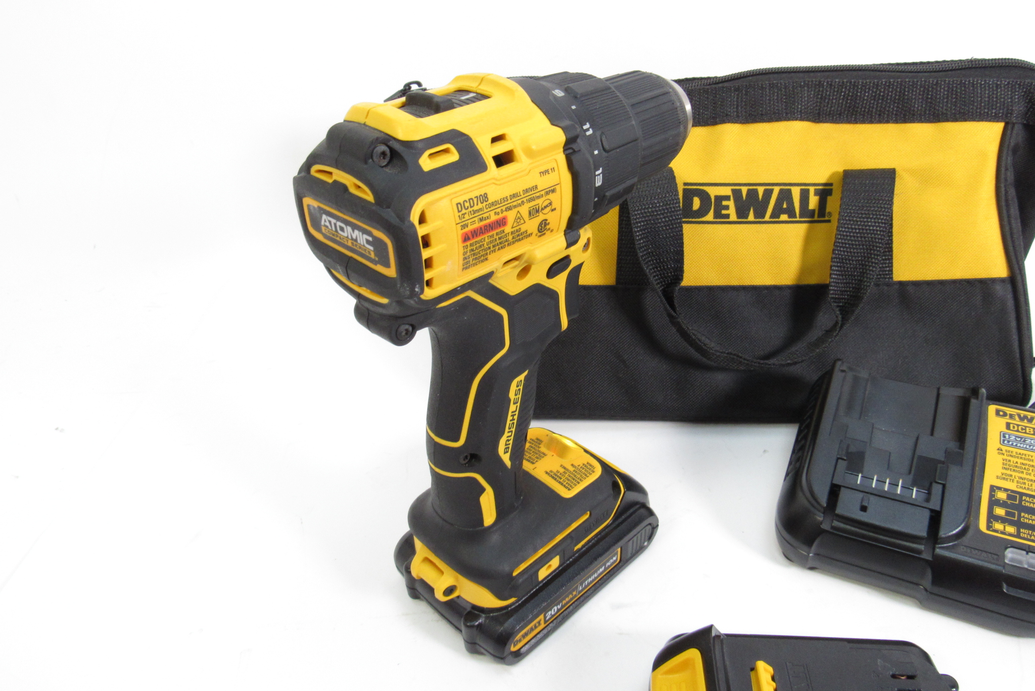 DeWalt DCD708 20V Lithium-ion 1/2'' Drive Cordless Drill/Driver Kit