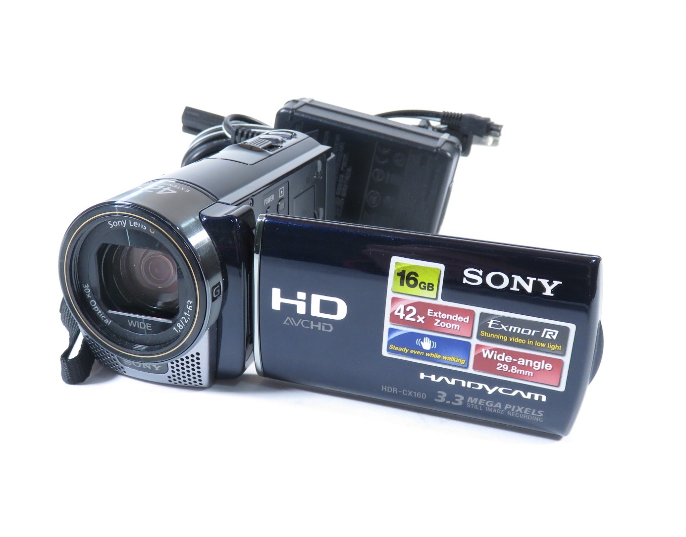 Sony Handycam HDR-CX160 HD Flash Memory 3.0" Touch Panel LCD Camcorder
