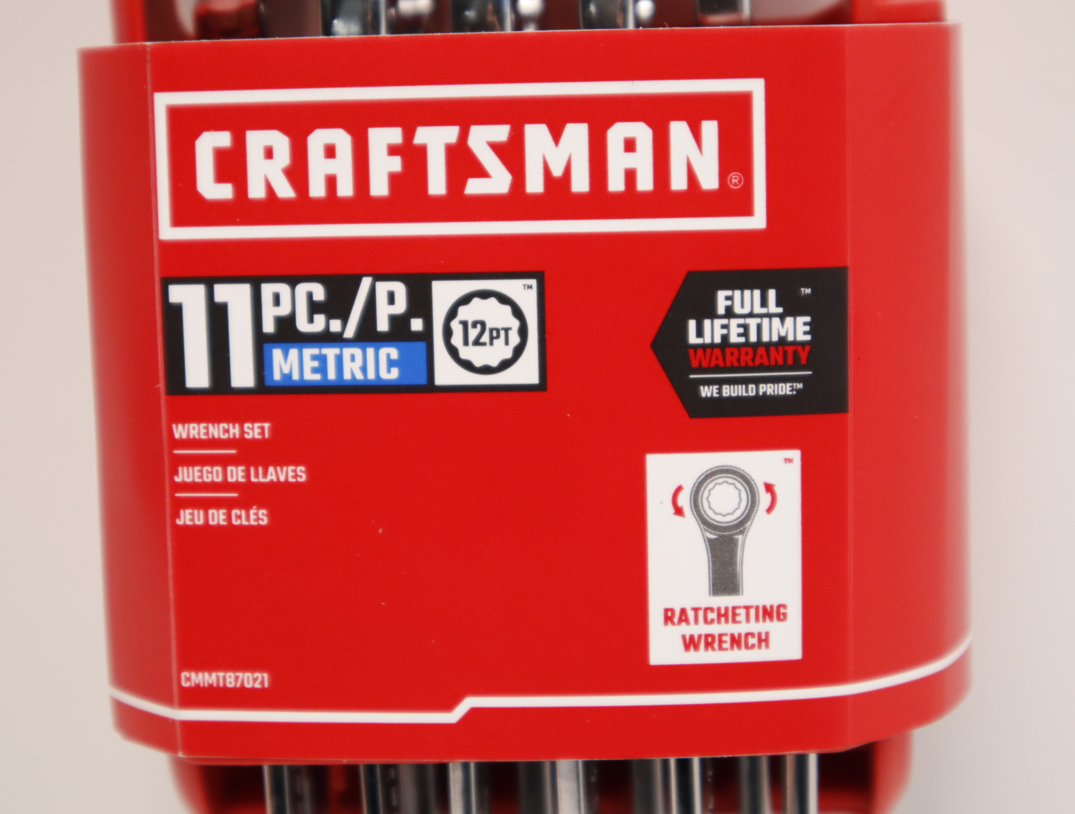 Craftsman CMMT87021 11-Piece Combination Wrench Set 12PT Metric 3893