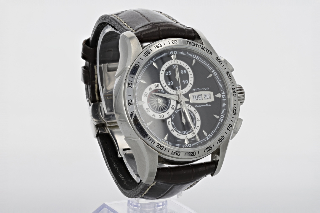 Lord Hamilton Jazzmaster Auto Chrono Black Dial Stainless Steel Men's ...