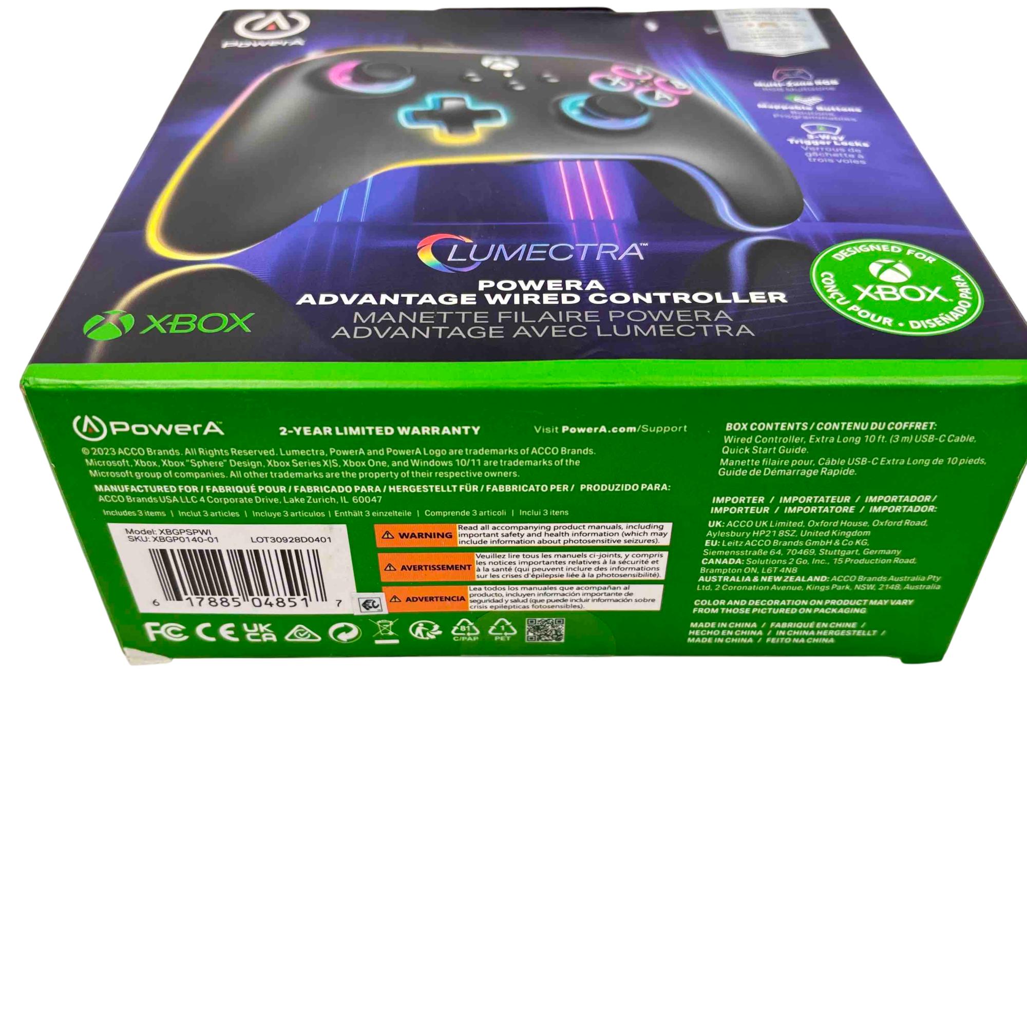 PowerA Lumectra Advantage Wired Controller for Xbox Series X|S RGB