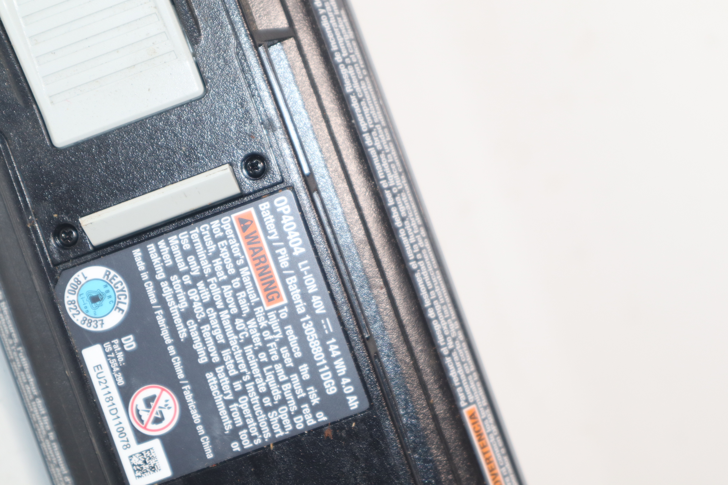 Ryobi RY40503 Cordless 40V Brushless 14" Chainsaw 0225 & OP40404