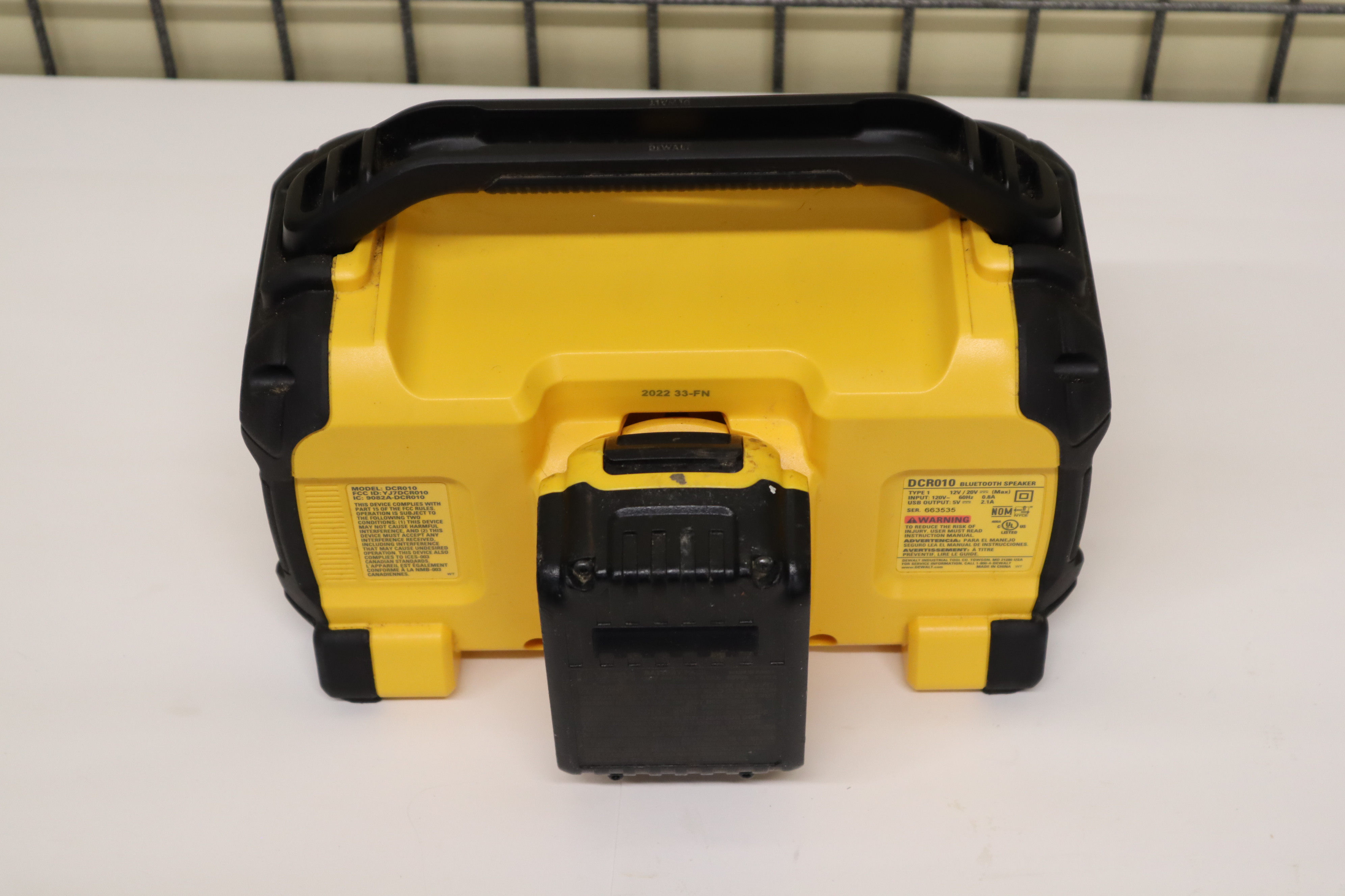 DeWalt DCR010 20V Bluetooth Portable Jobsite Work Radio 9750