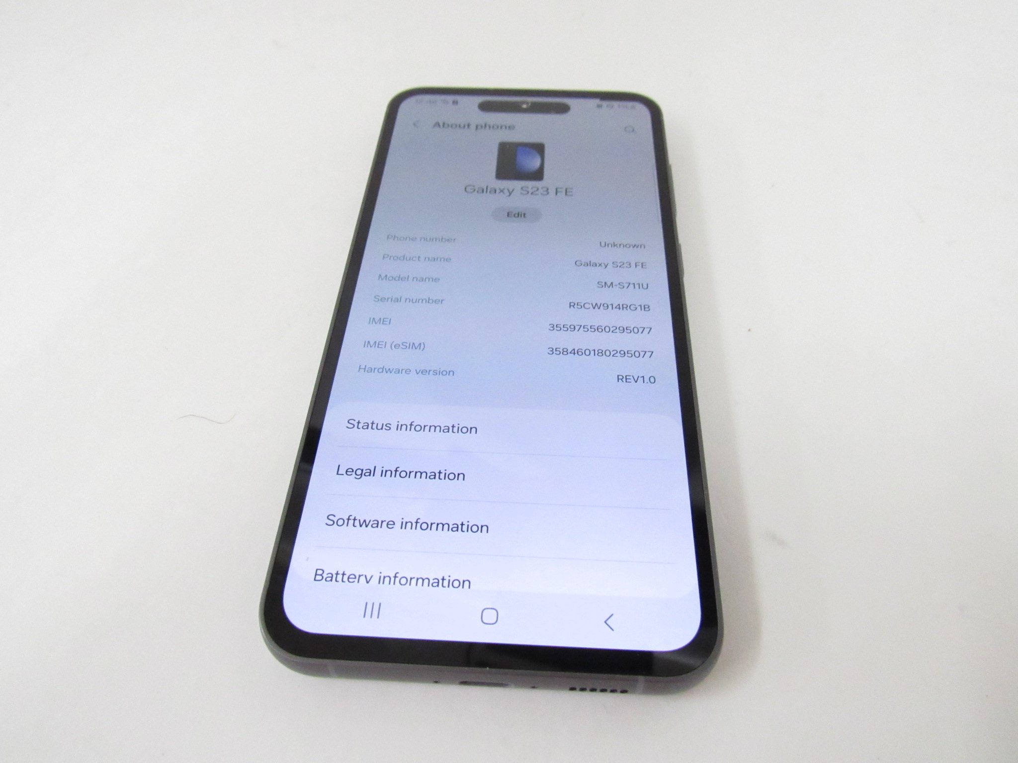 Samsung SM-S711U S23 FE 128GB Smartphone Xfinity Mobile Black