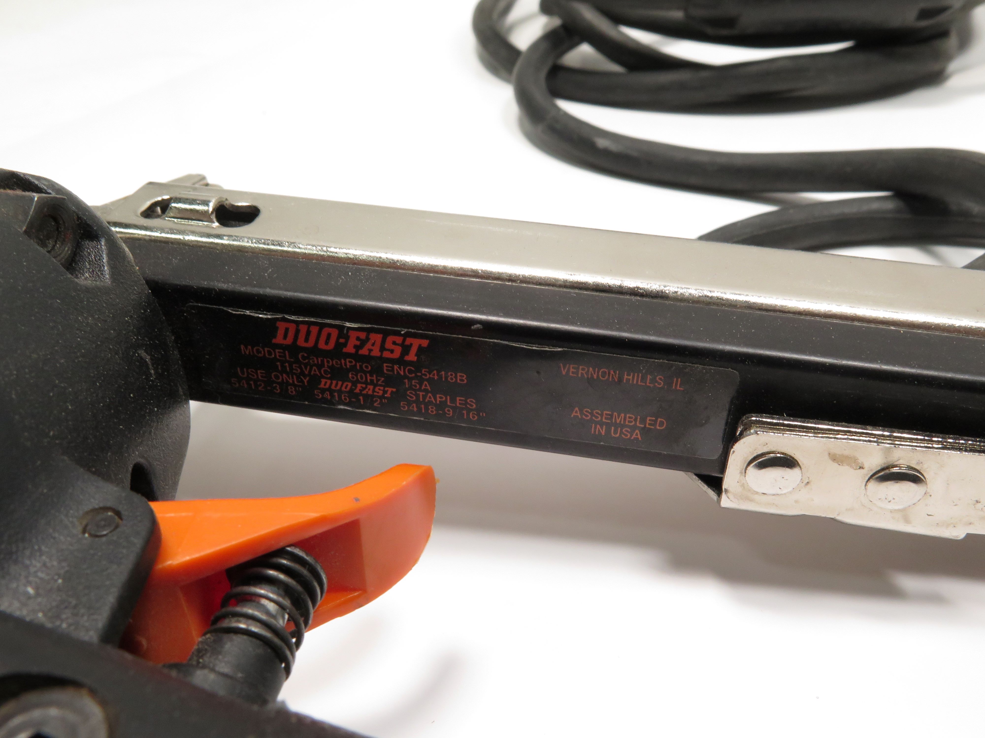 Duo-Fast ENC-5418B 20ga 9/16" X 3/16" Narrow Crown Electric Carpetpro ...