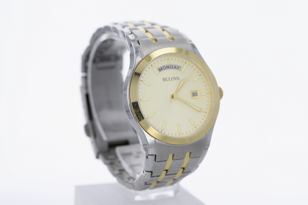 Bulova Surveyor Classic Gold Dial 36mm Two-Tone Stainless Steel Men's ...