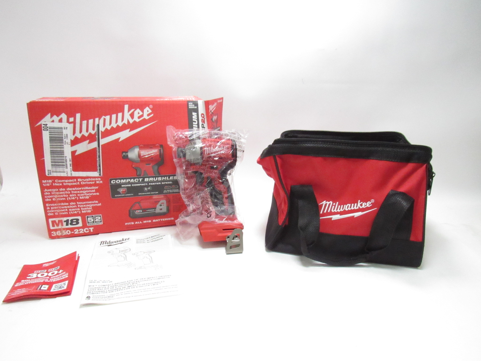 Milwaukee 3650-22CT 1/4" Impact Driver Kit