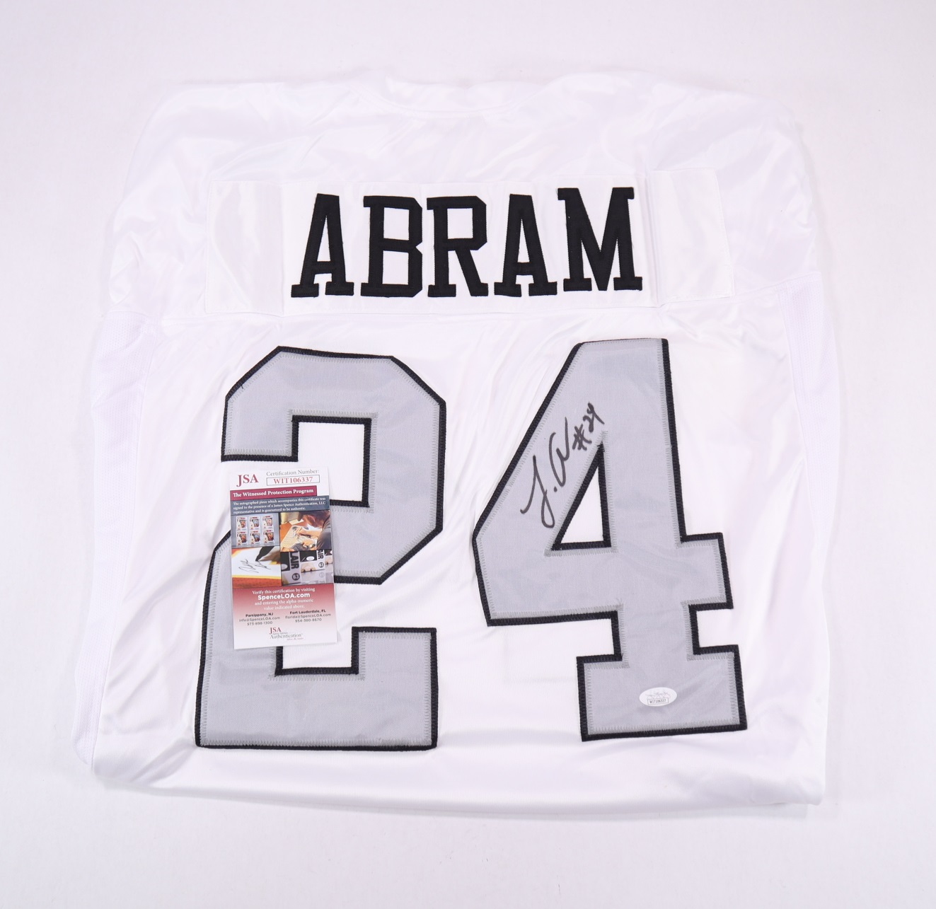 Johnathan Abram #24 Oakland/Las Vegas Raiders Signed Replica Jersey ...