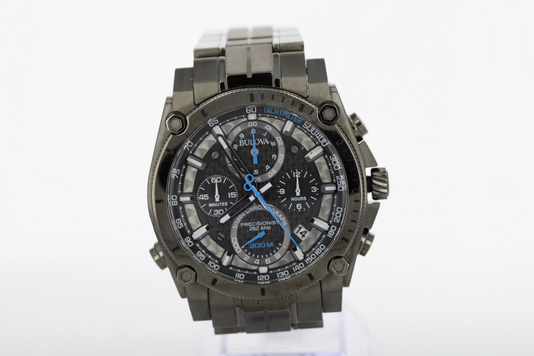 Bulova Icon Precisionist 46mm Black Dial Quartz Stainless Steel Men's ...