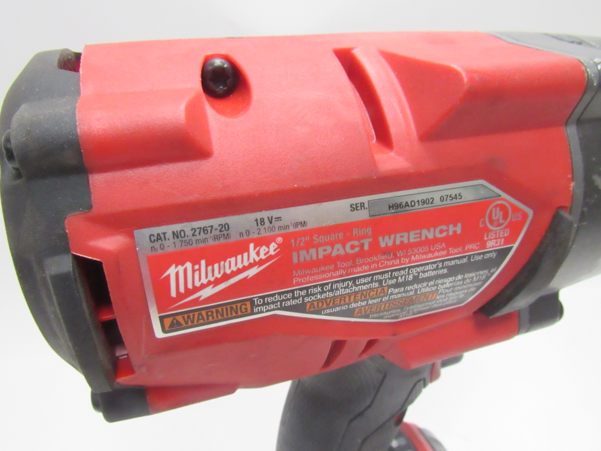 Milwaukee 2767-20 1/2" Square Ring Impact Wrench