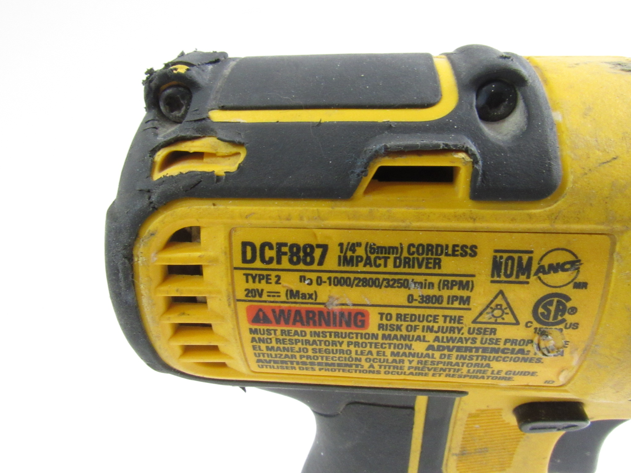 DEWALT DCF887 20-Volt MAX XR Cordless Brushless 3-Speed 1/4 in. Impact ...