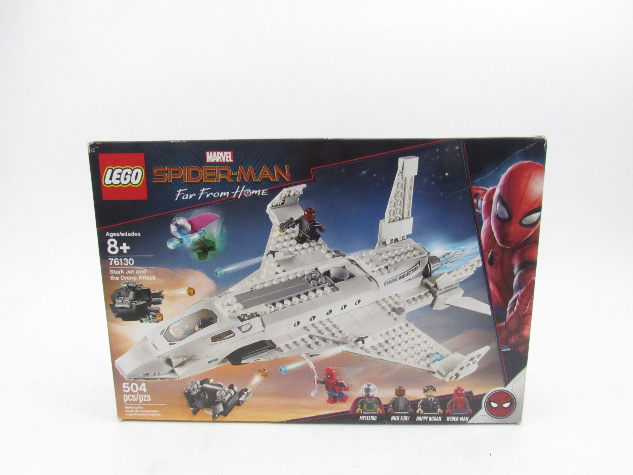 LEGO 76130 Spider-Man Stark Jet and the Drone Attack 504 Pieces Ages 8+