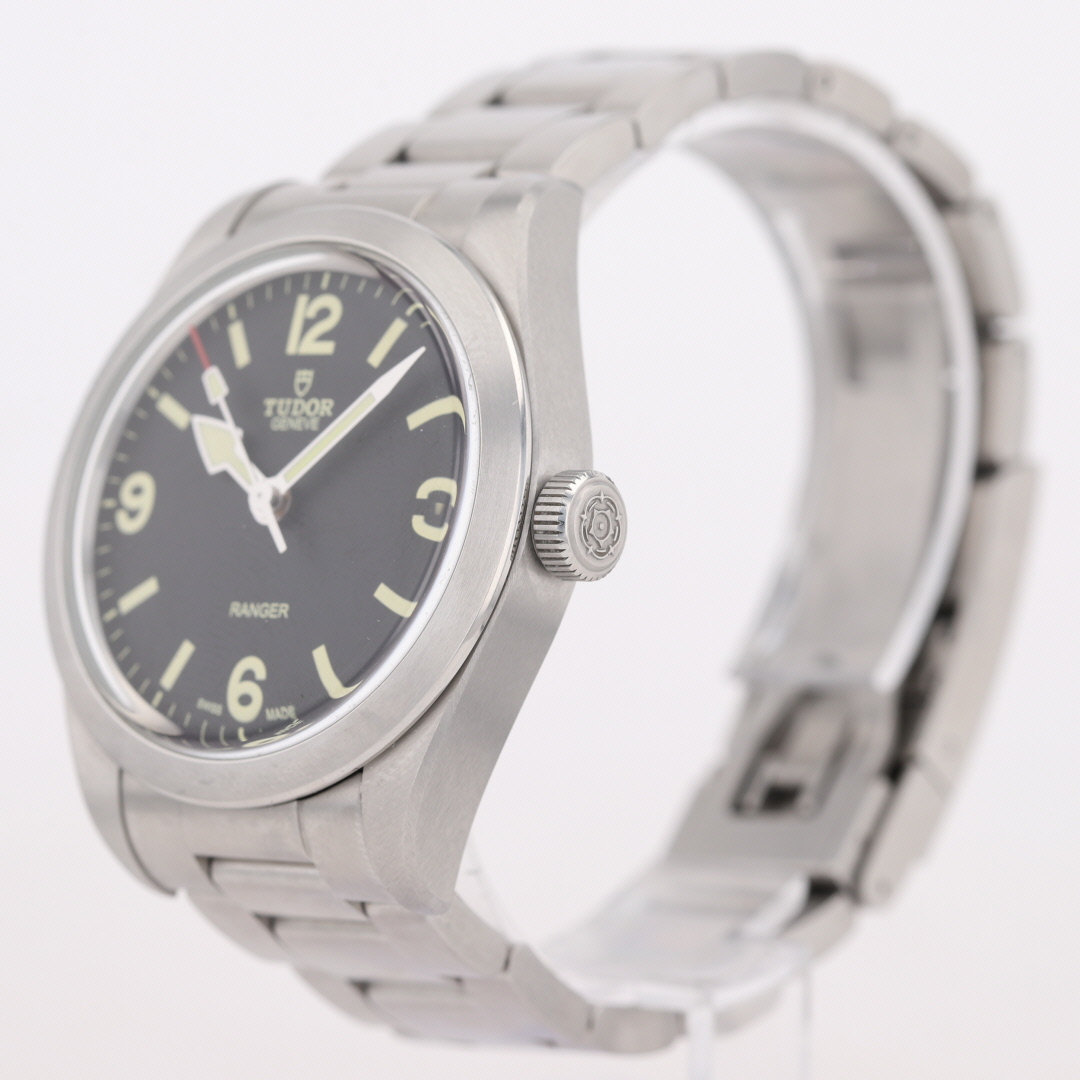 Tudor Ranger 39mm Black Dial Automatic Stainless Steel Men's Wristwatch