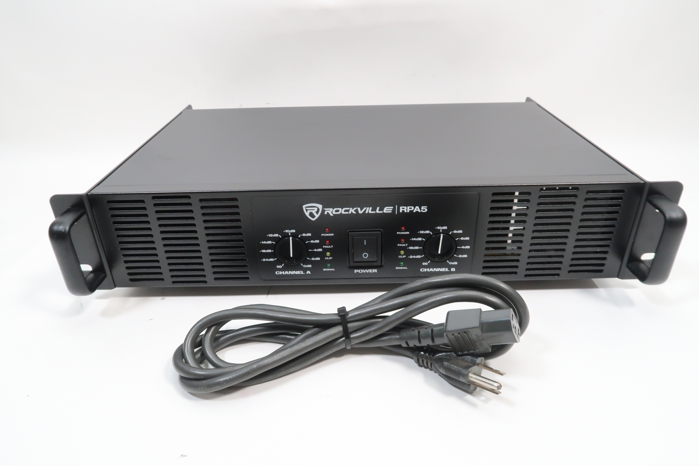 Rockville RPA5 1000w Peak / 400w RMS (200 x 2) 2 Channel Power Amplifier