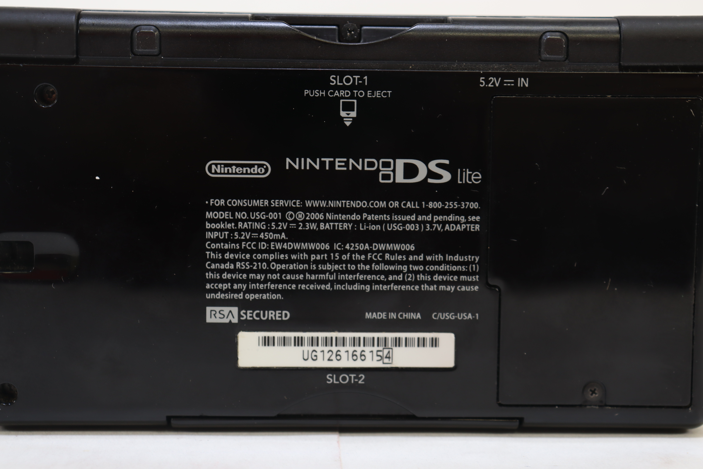 Nintendo DS Lite USG-001 Dual-Screen Touchscreen Video Game Console - 6154