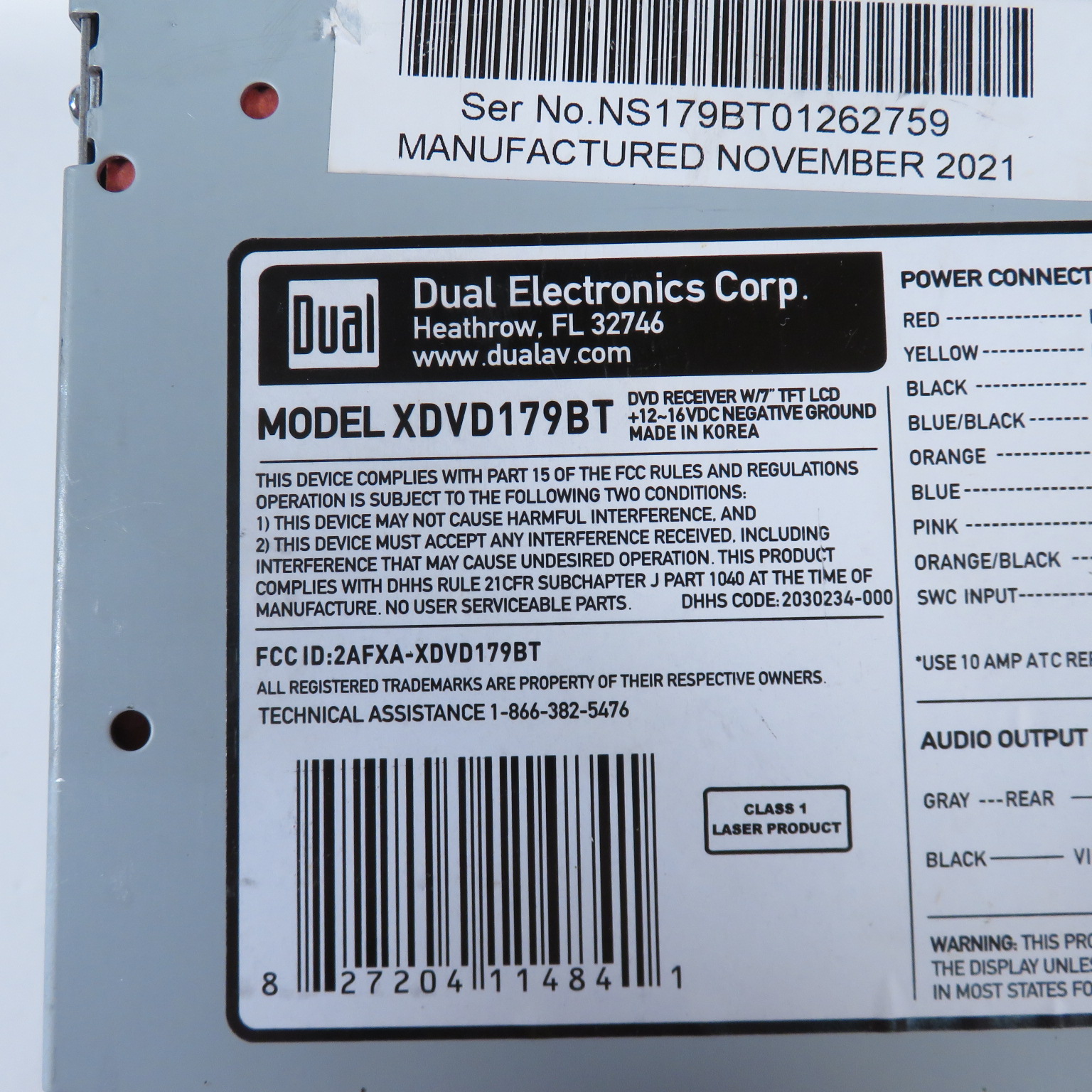 Dual Electronics XDVD179BT 7-inch Touch Screen 1-DIN Car Stereo Receiver