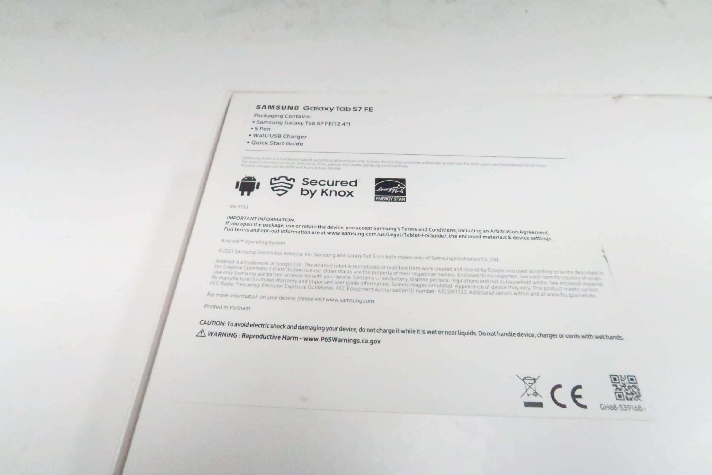 Samsung SM-T733 GALAXY TAB S7 FE 64GB WiFi 12.4" - Silver 1076