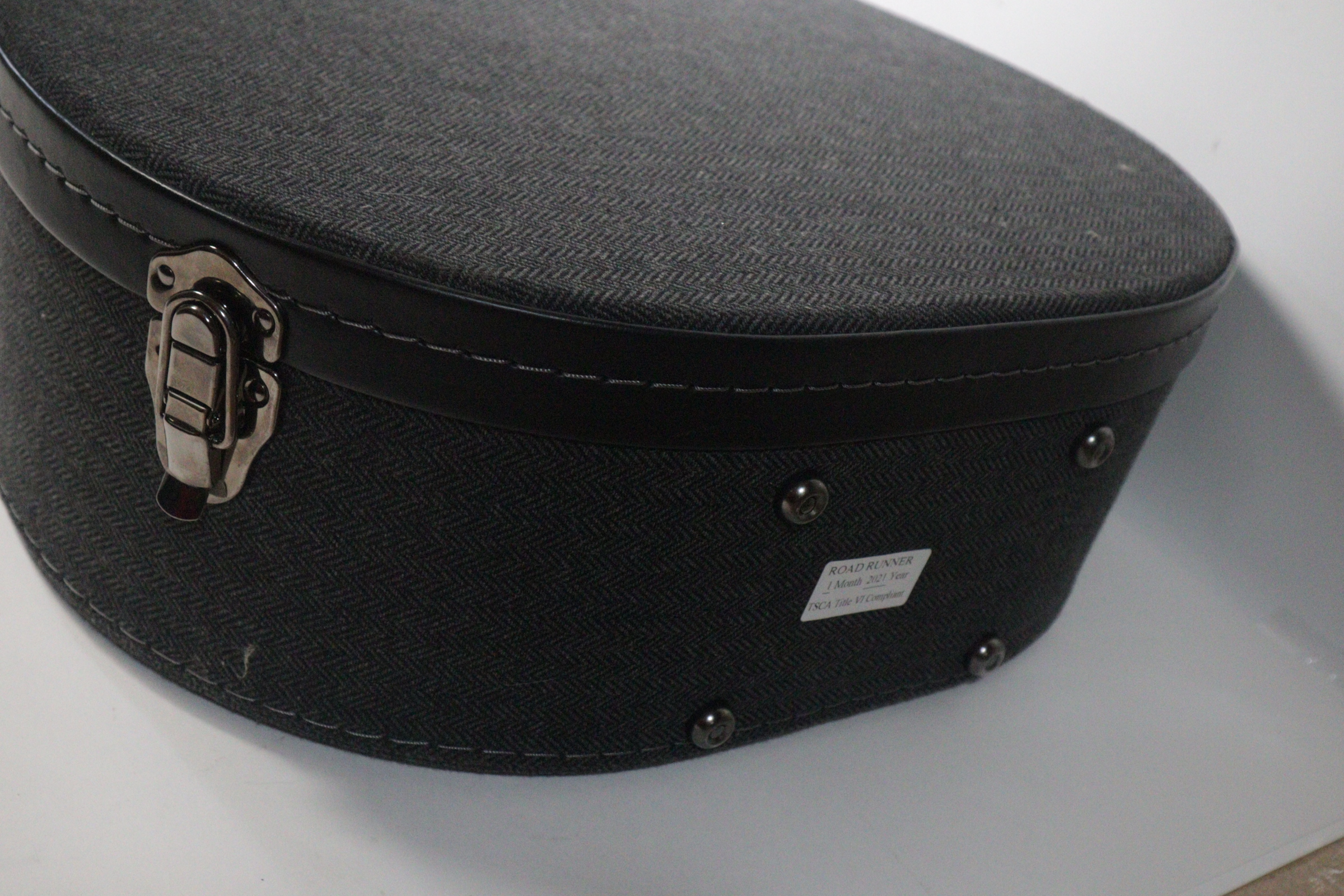 Road Runner Hard Gray Herringbone Pattern Guitar Case Only