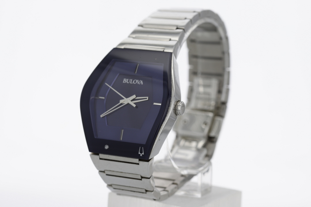 Bulova Gemini Modern Blue Dial Quartz 40mm Stainless Steel Men's Wristwatch