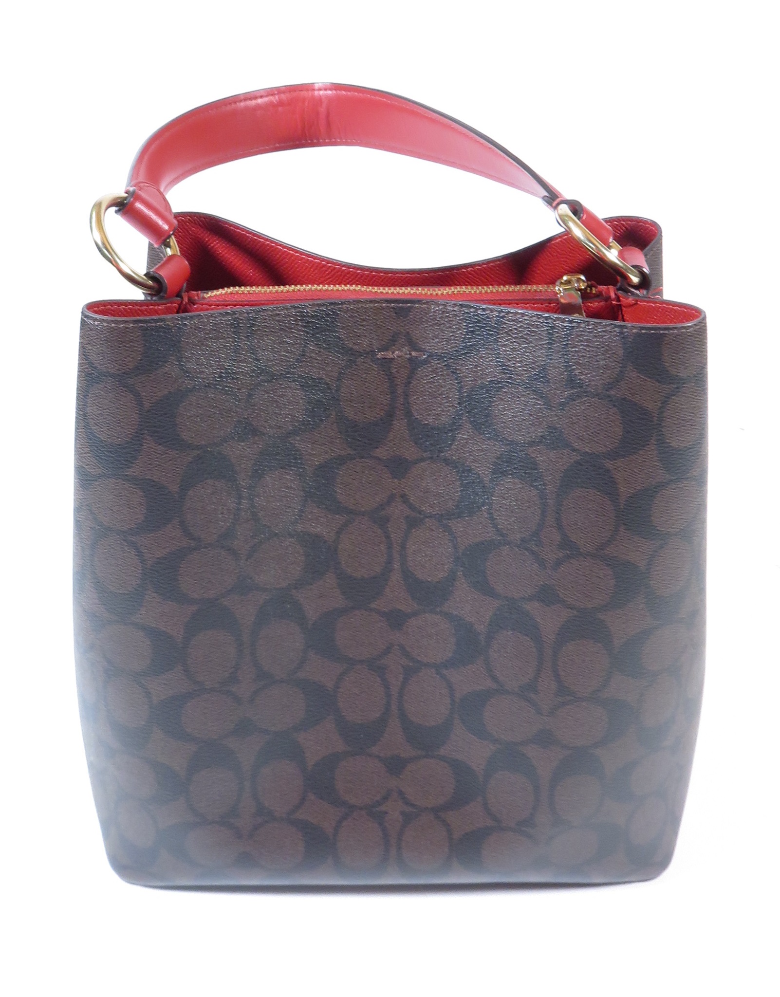 Coach C2181-91512 Signature Coated Canvas 10-1/4"x10"x5" Town Bucket Bag