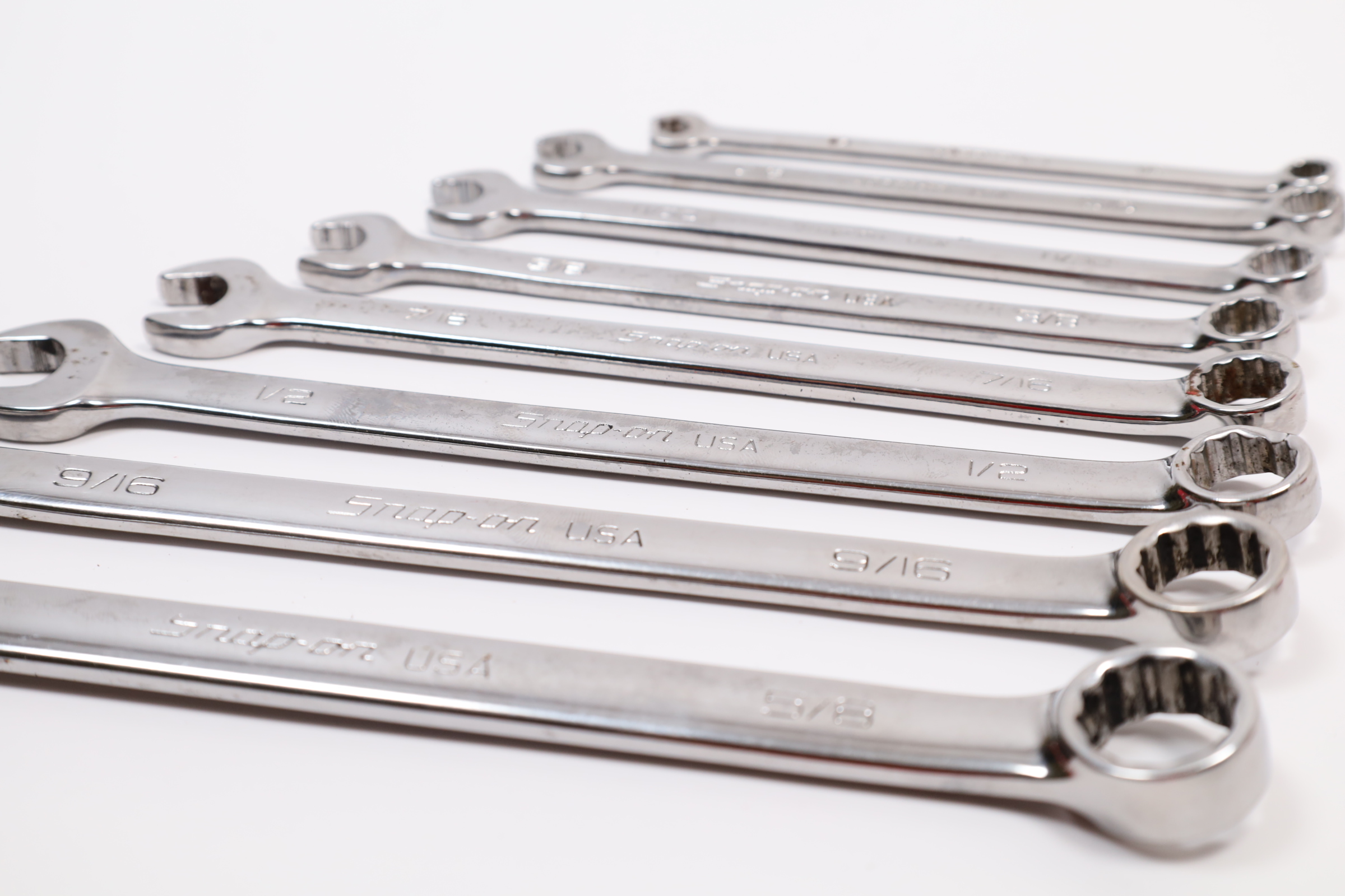 Snap-On Tools Flank Drive SOEXFSET1BR 19-Piece 12-Point SAE Combination Wrenches