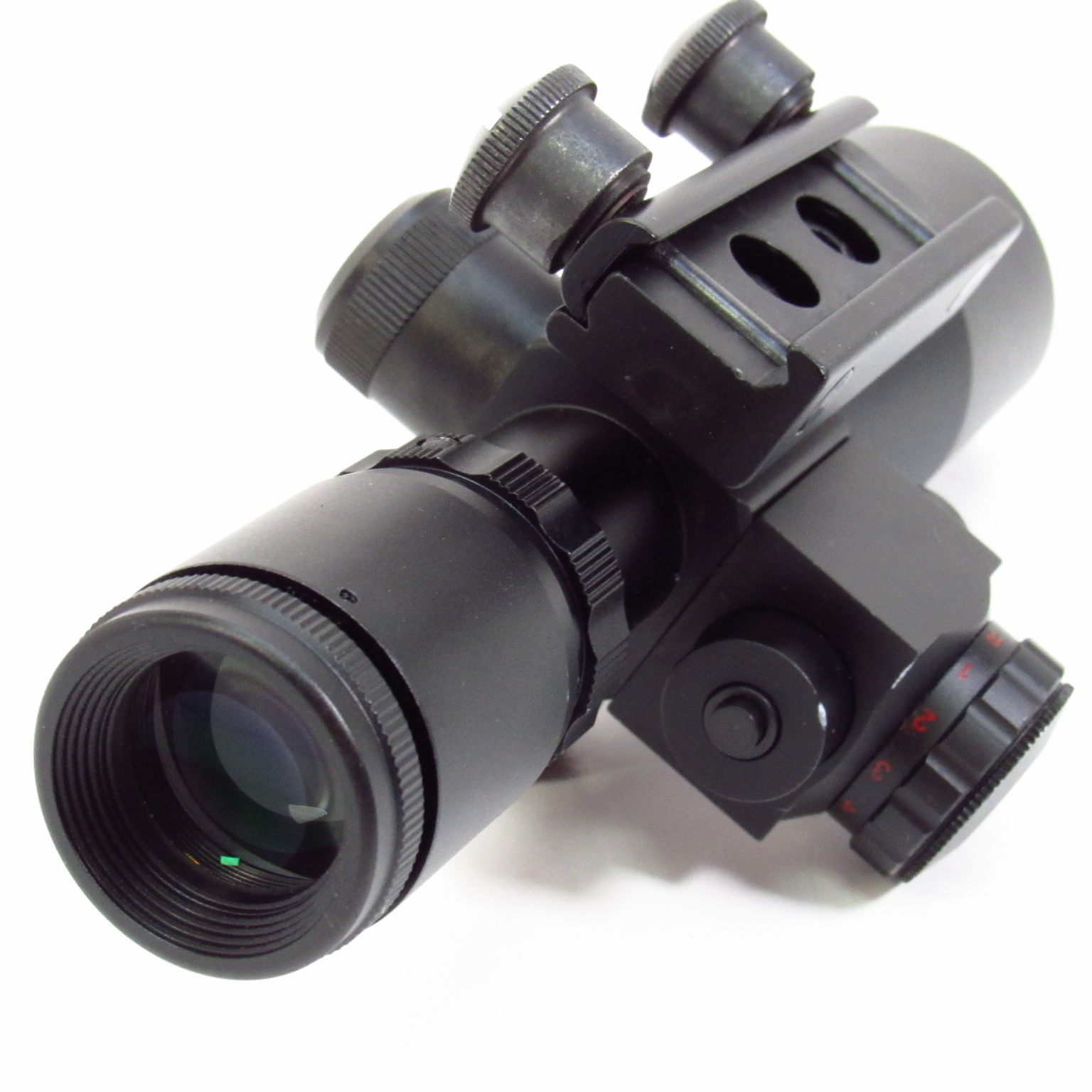 Pinty 2.5-10x40 Illuminated Red/Green Mil-Dot Tactical Scope - Black