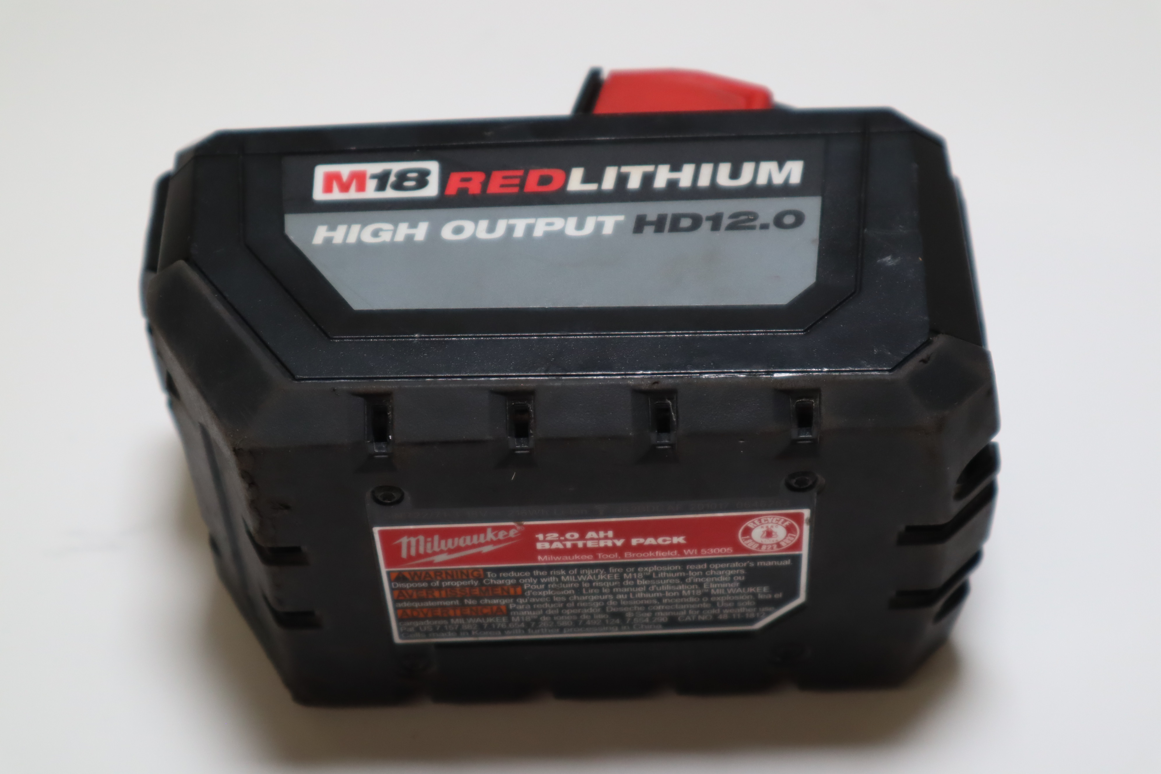 Milwaukee 12AH M18 Power Tool Battery Pack 3982